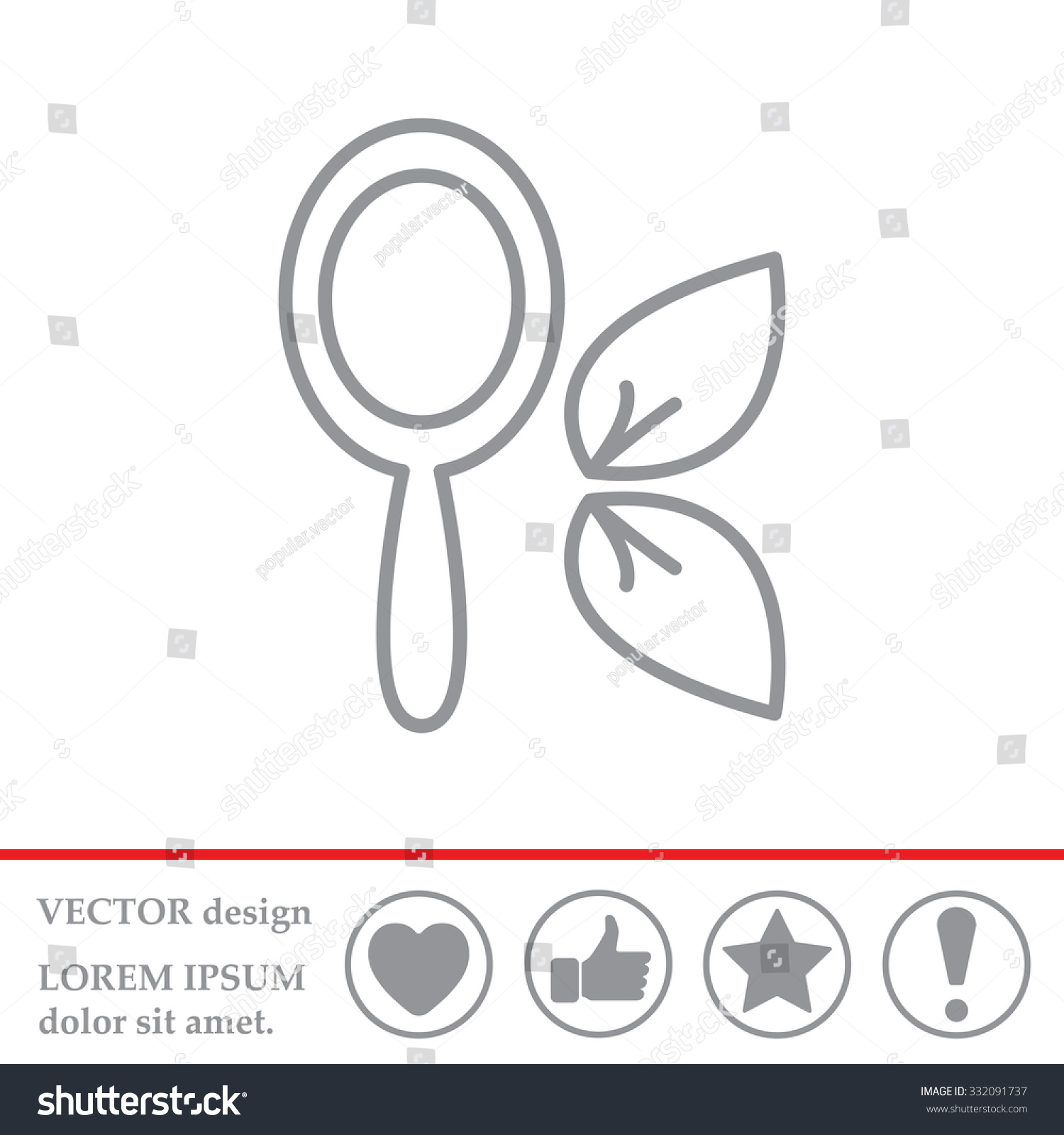 Hand Mirror Icon Stock Vector (Royalty Free) 332091737 | Shutterstock