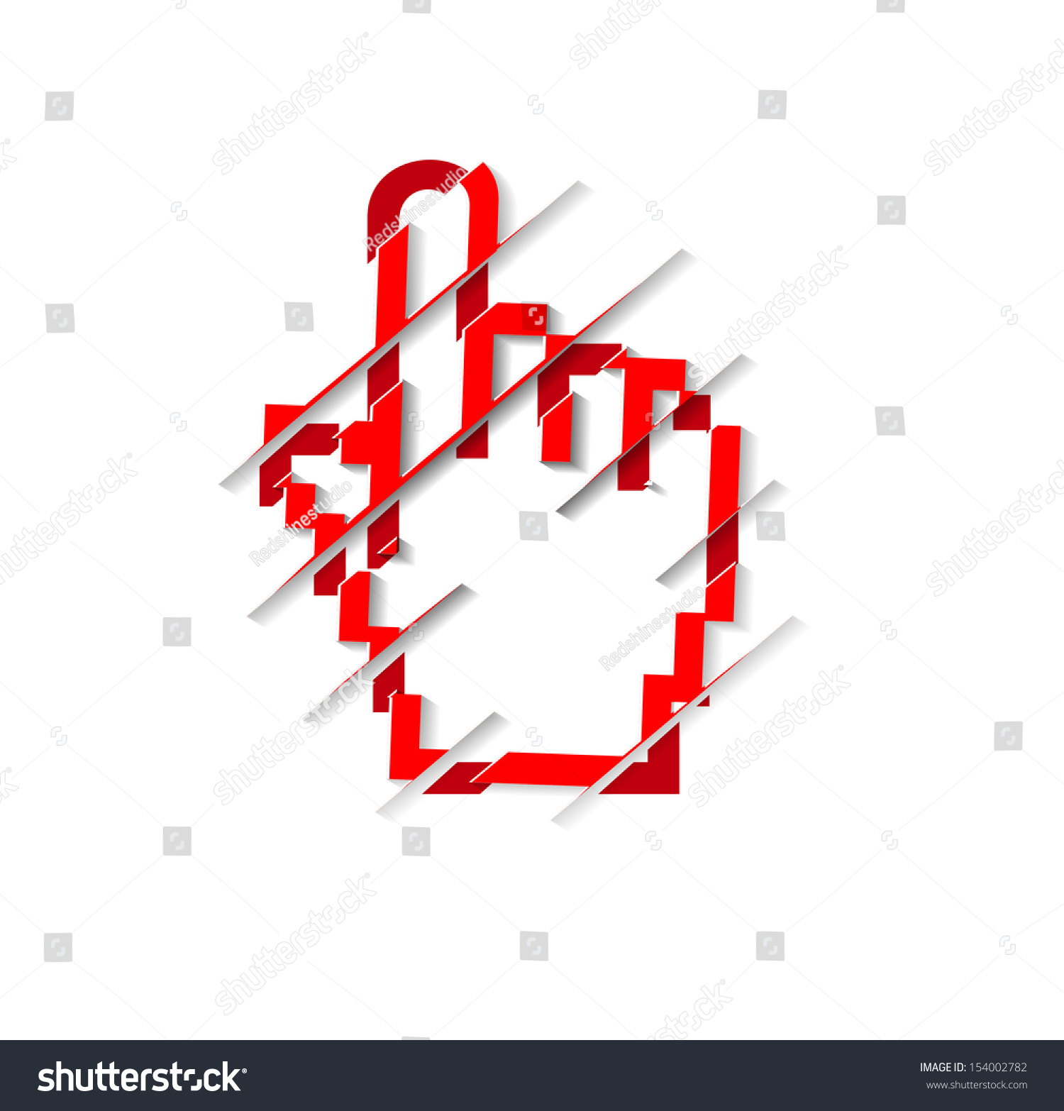 Hand Mouse Symbol Vector Illustration Stock Vector (Royalty Free ...
