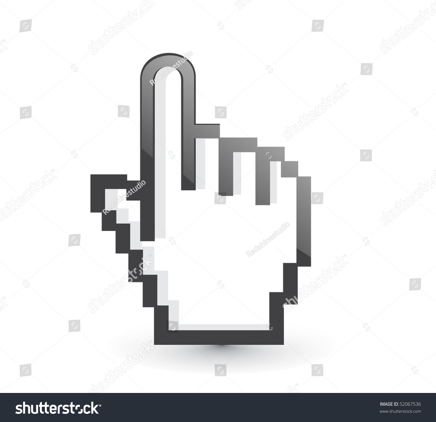 Hand Mouse Symbol Vector Illustration Stock Vector (Royalty Free) 52067536