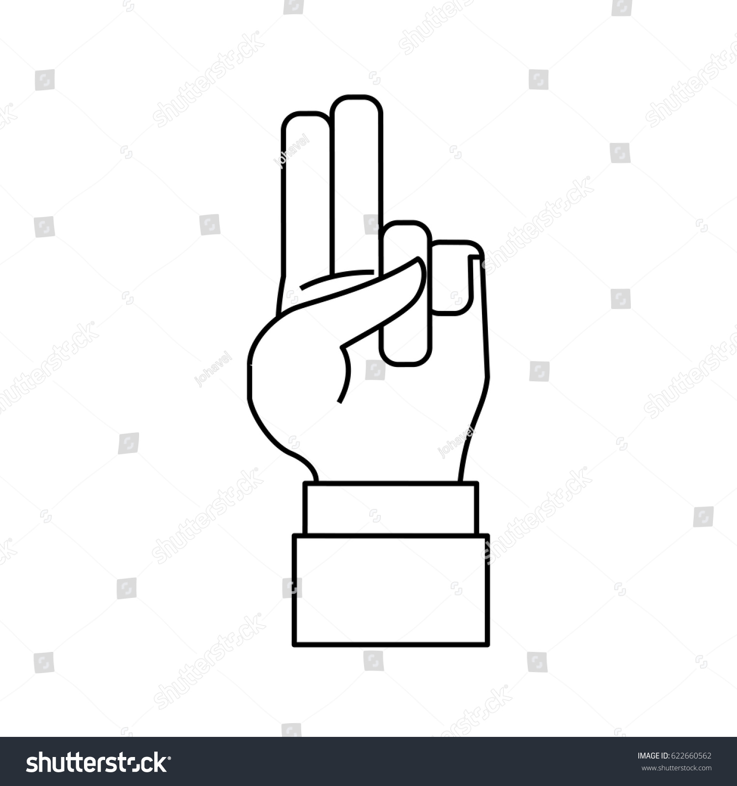 Hand Number Symbol Stock Vector (Royalty Free) 622660562 | Shutterstock