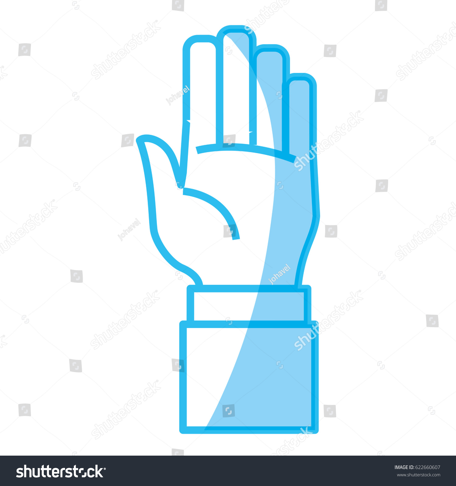 Hand Number Symbol Stock Vector (Royalty Free) 622660607 | Shutterstock
