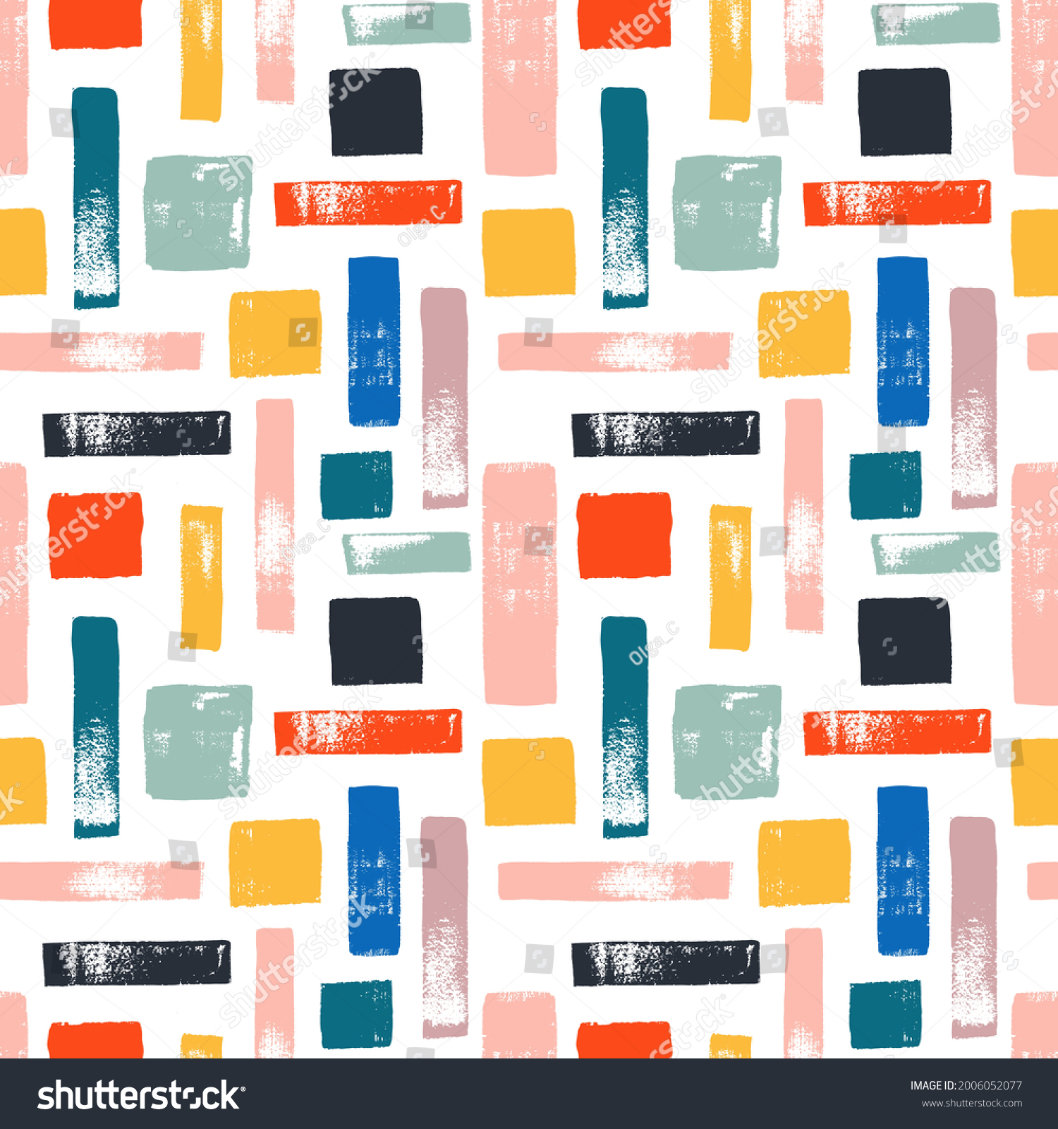 Hand Painted Seamless Pattern Various Abstract Stock Vector (Royalty ... Hand Painted Seamless Pattern Various Abstract Stock Vector (Royalty ...