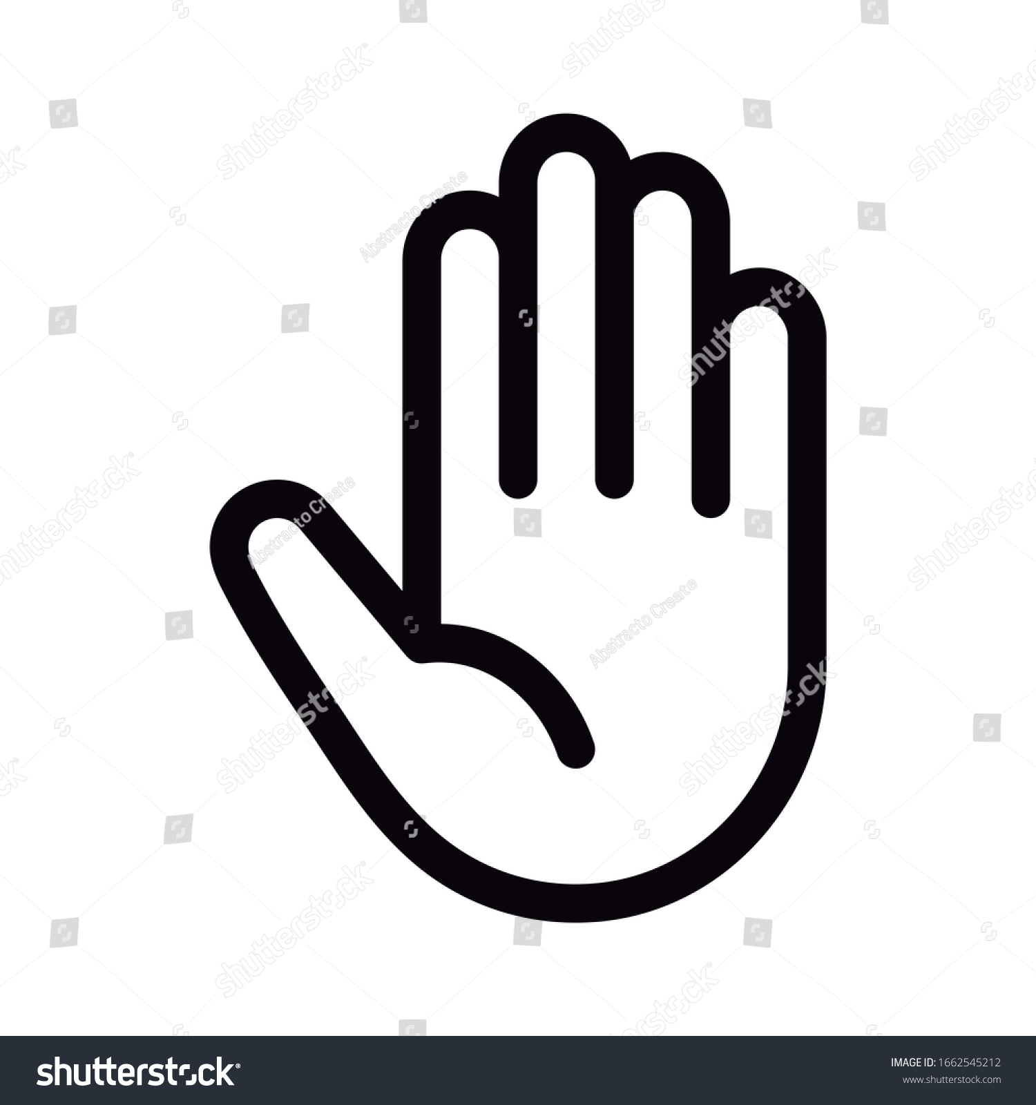 Hand Palm Icon Vector Illustration Stock Vector (Royalty Free ...