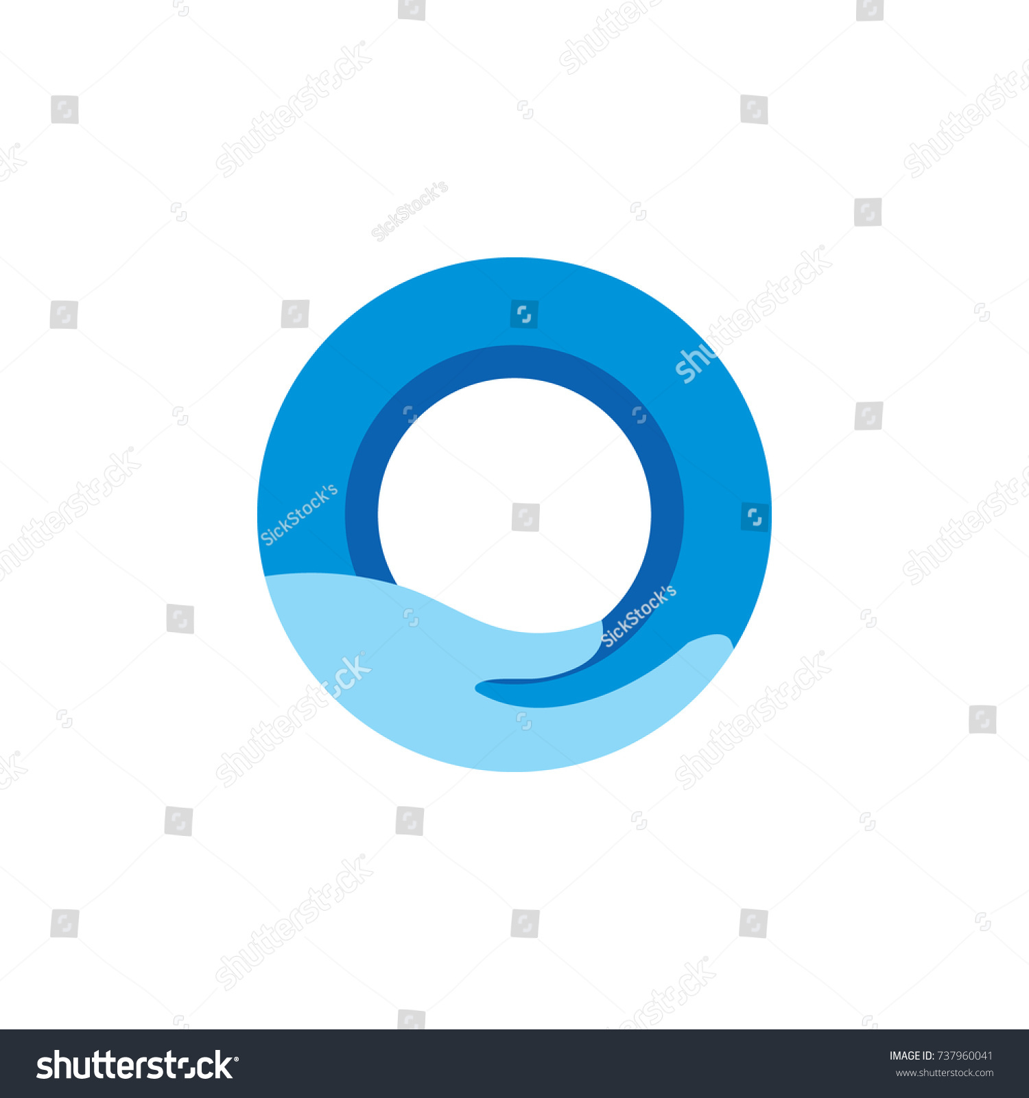 Hand Palm Circle Object Logo Vector: vector de stock (libre de regalías ...