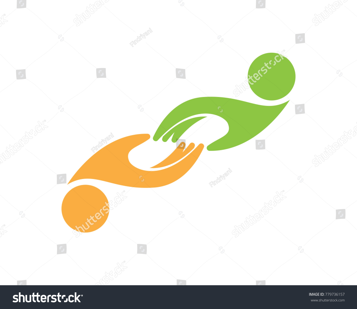 Hand People Logo Design Stock Vector (Royalty Free) 779736157