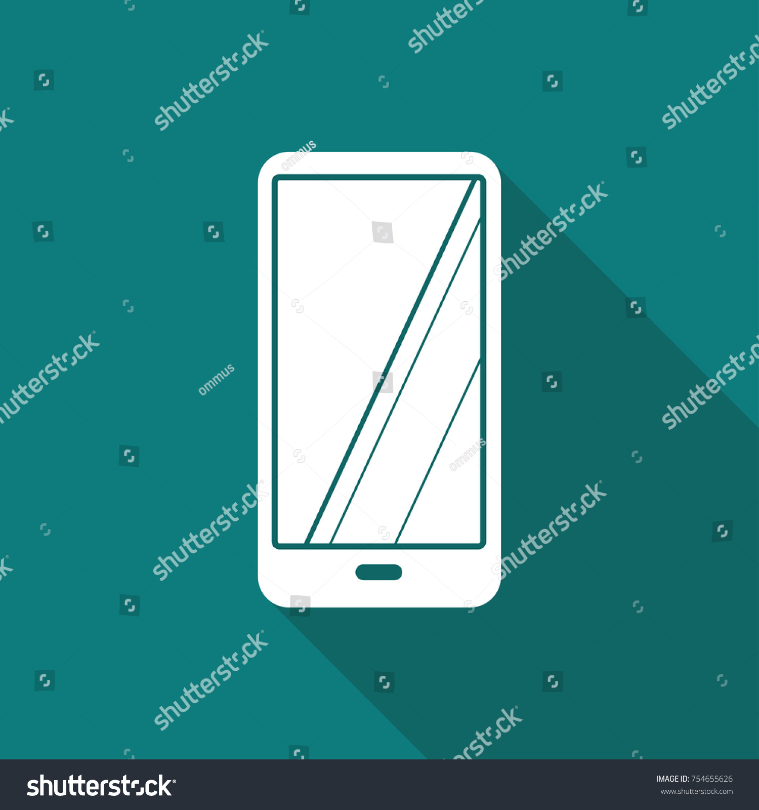 Hand Phone Icon Stock Vector (Royalty Free) 754655626