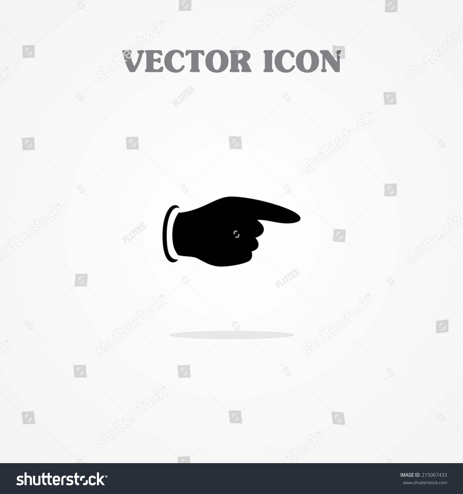 Hand Pointing Finger Icon Stock Vector (Royalty Free) 215067433 ...
