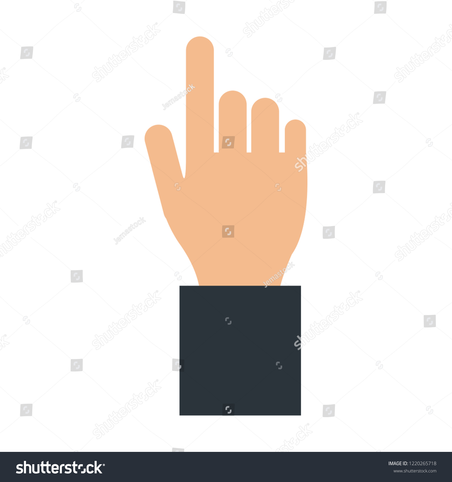 Hand Pointing Symbol Stock Vector (Royalty Free) 1220265718 | Shutterstock