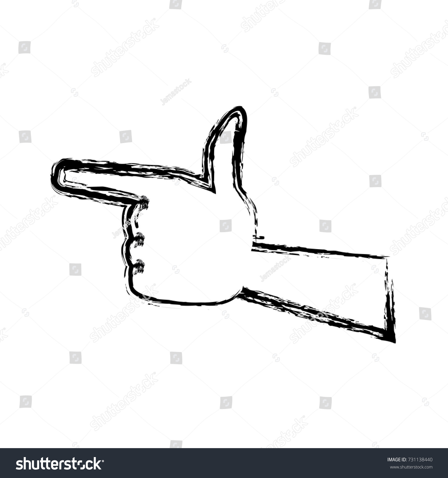 Hand Pointing Symbol Stock Vector (Royalty Free) 731138440