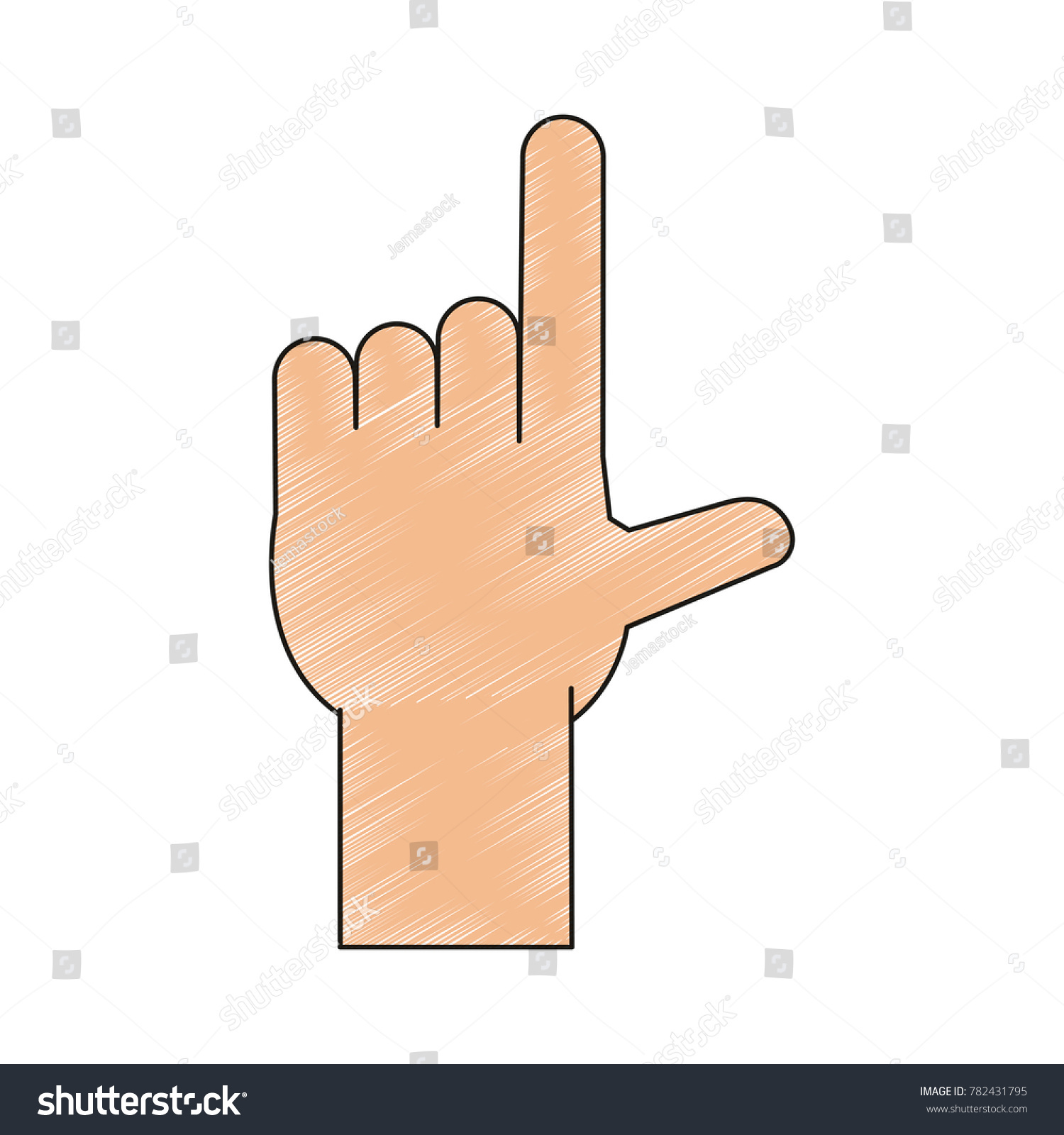 Hand Pointing Symbol Stock Vector (Royalty Free) 782431795 | Shutterstock
