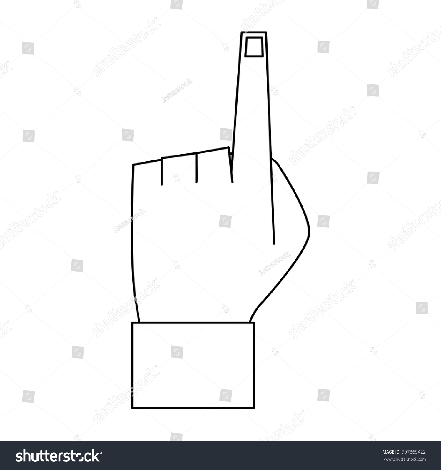Hand Pointing Symbol Stock Vector (Royalty Free) 797369422 | Shutterstock