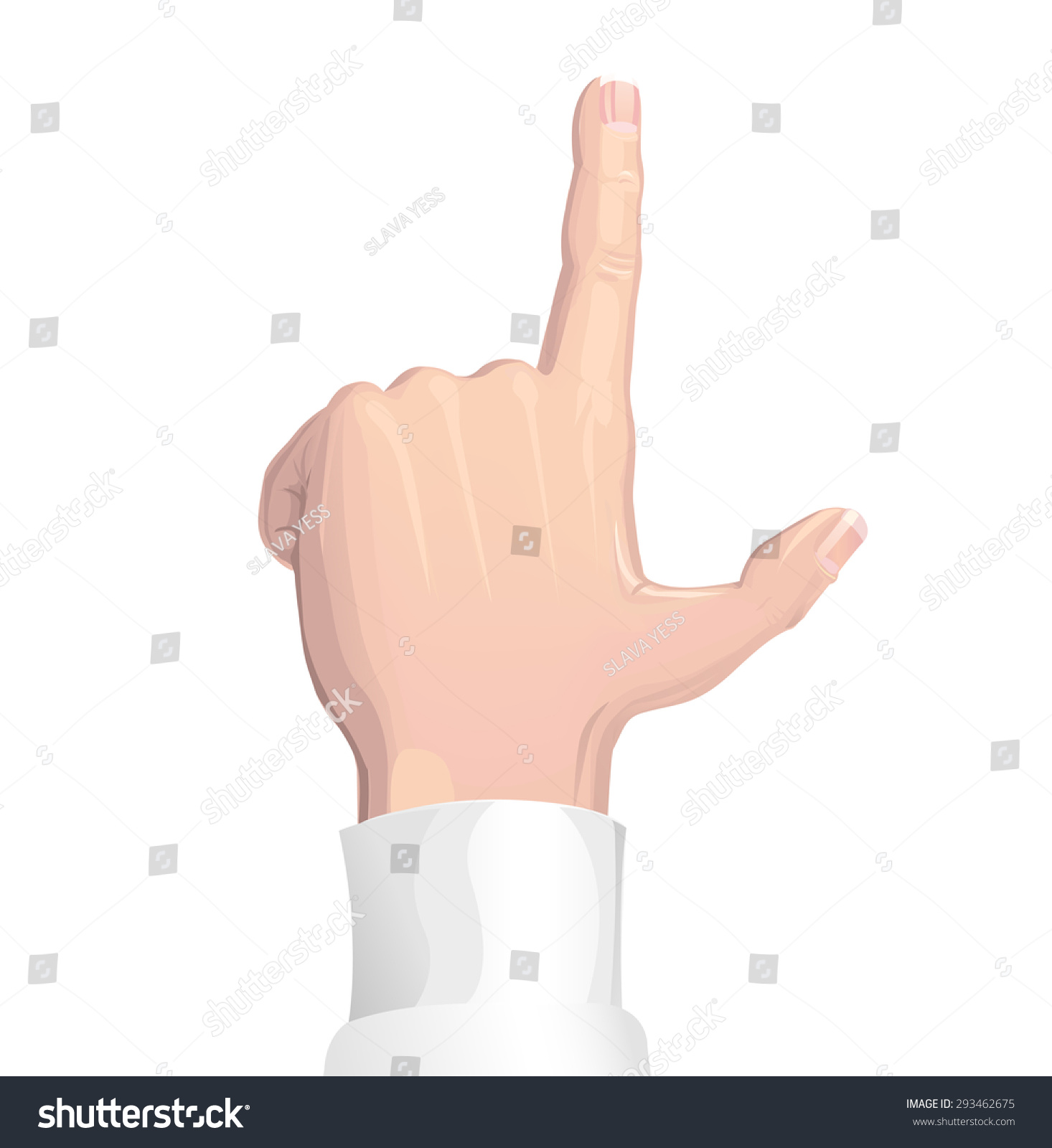 Hand Pointing Index Finger Vector Stock Vector (Royalty Free) 293462675