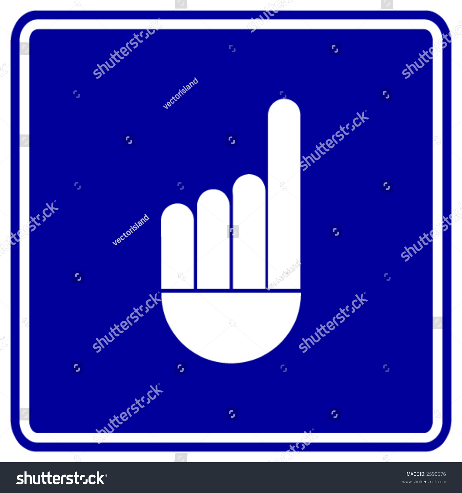 Hand Pointing Sign Stock Vector (Royalty Free) 2590576 | Shutterstock