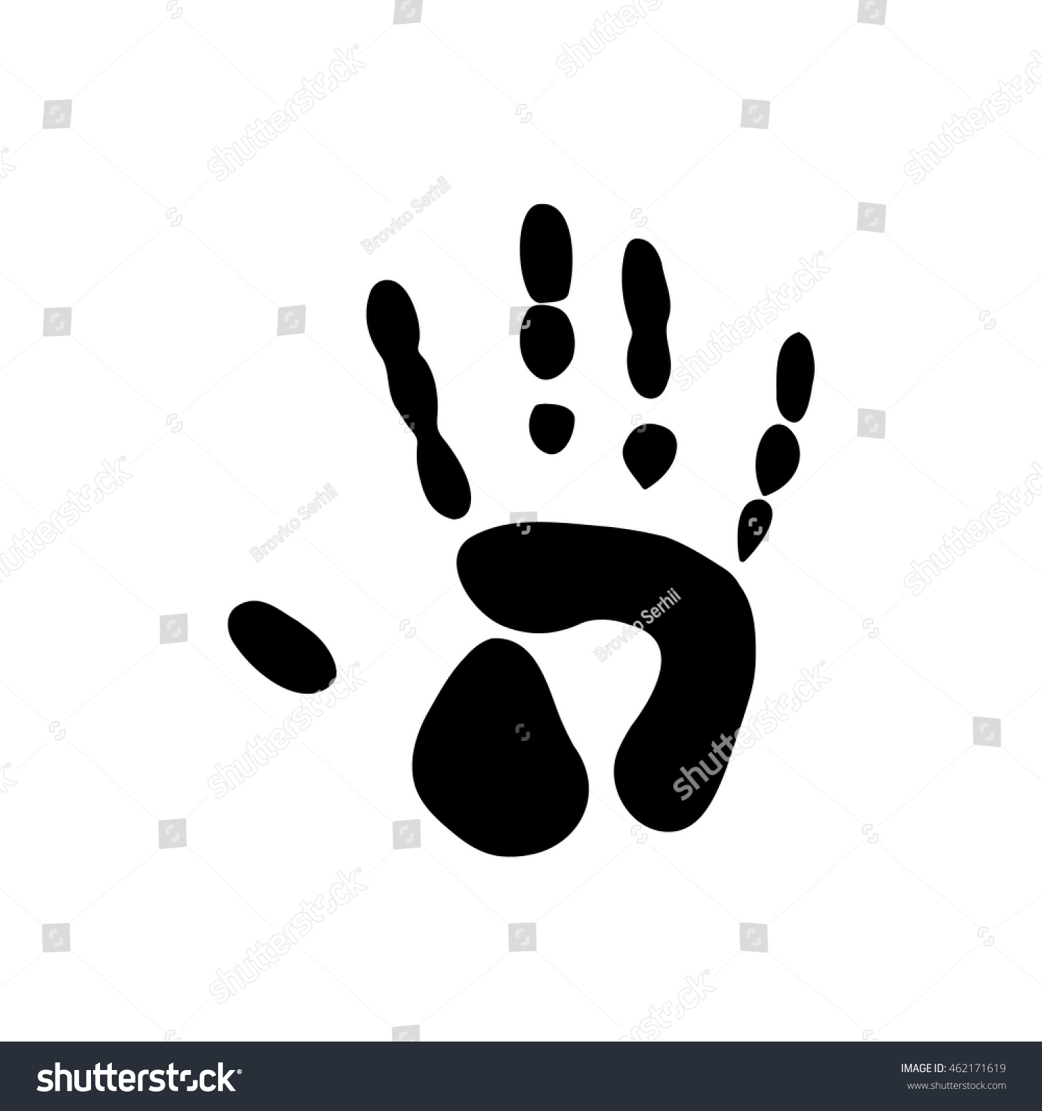 Hand Print Icon Stock Vector (Royalty Free) 462171619