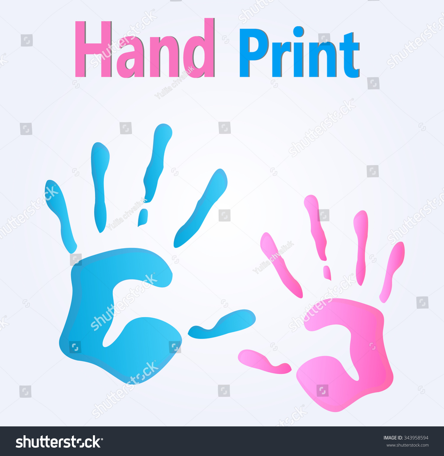 Hand Print Logo Stock Vector (Royalty Free) 343958594 | Shutterstock