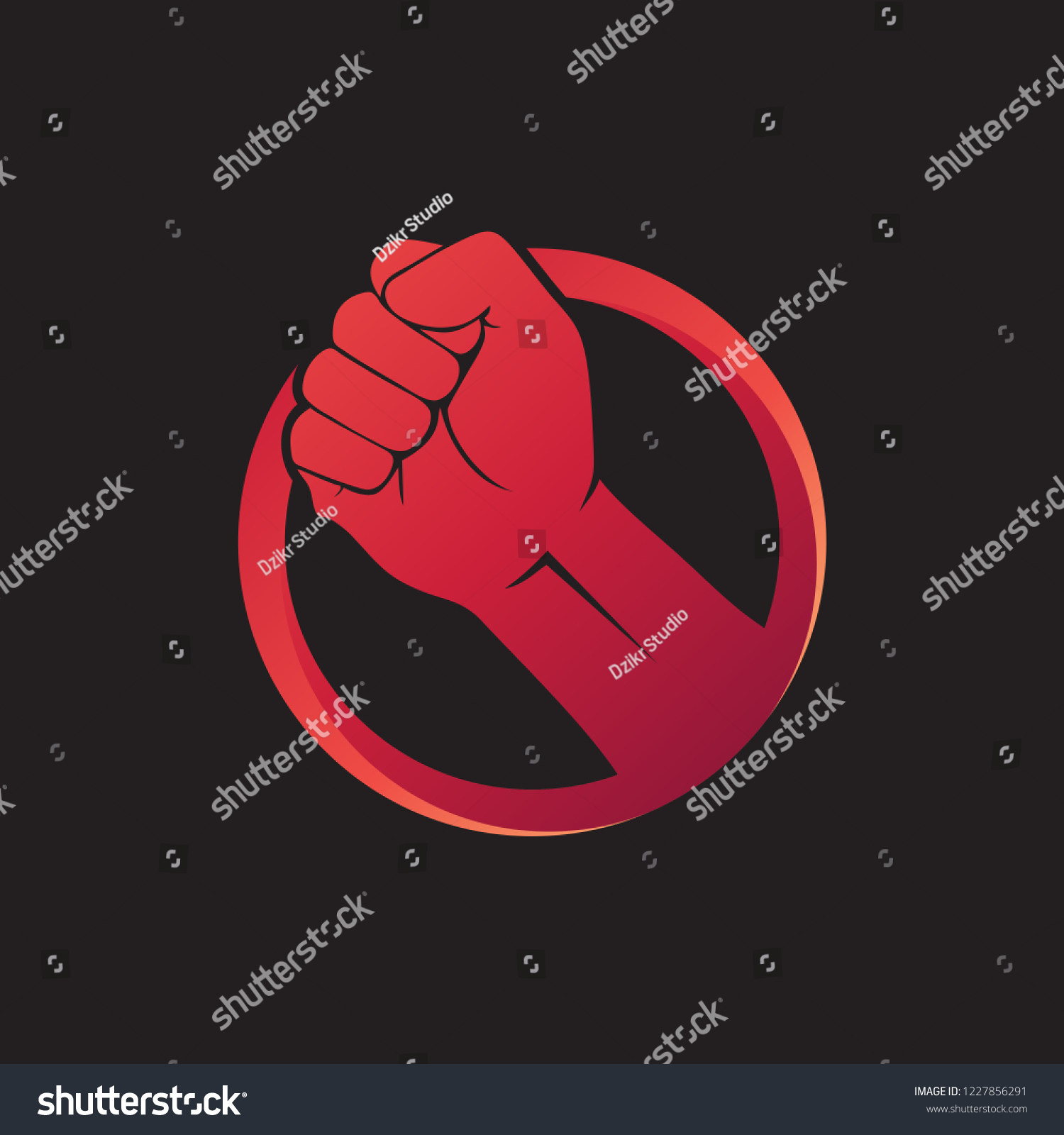 Hand Punch Logo Vector Stock Vector (Royalty Free) 1227856291 ...