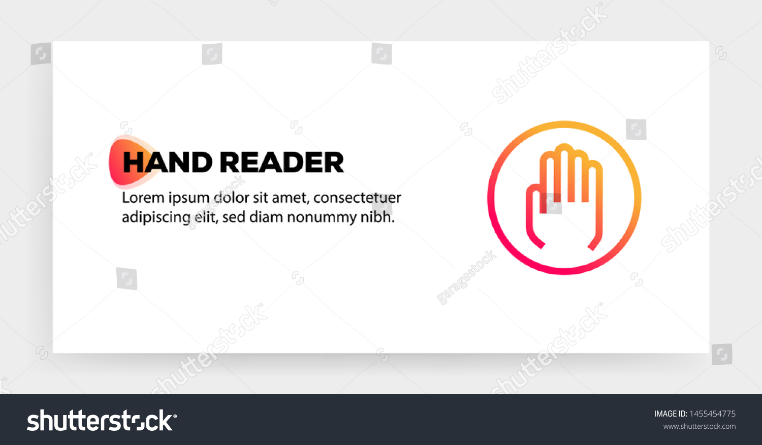 Hand Reader Illustration Icon Concept Stock Vector (Royalty Free ...