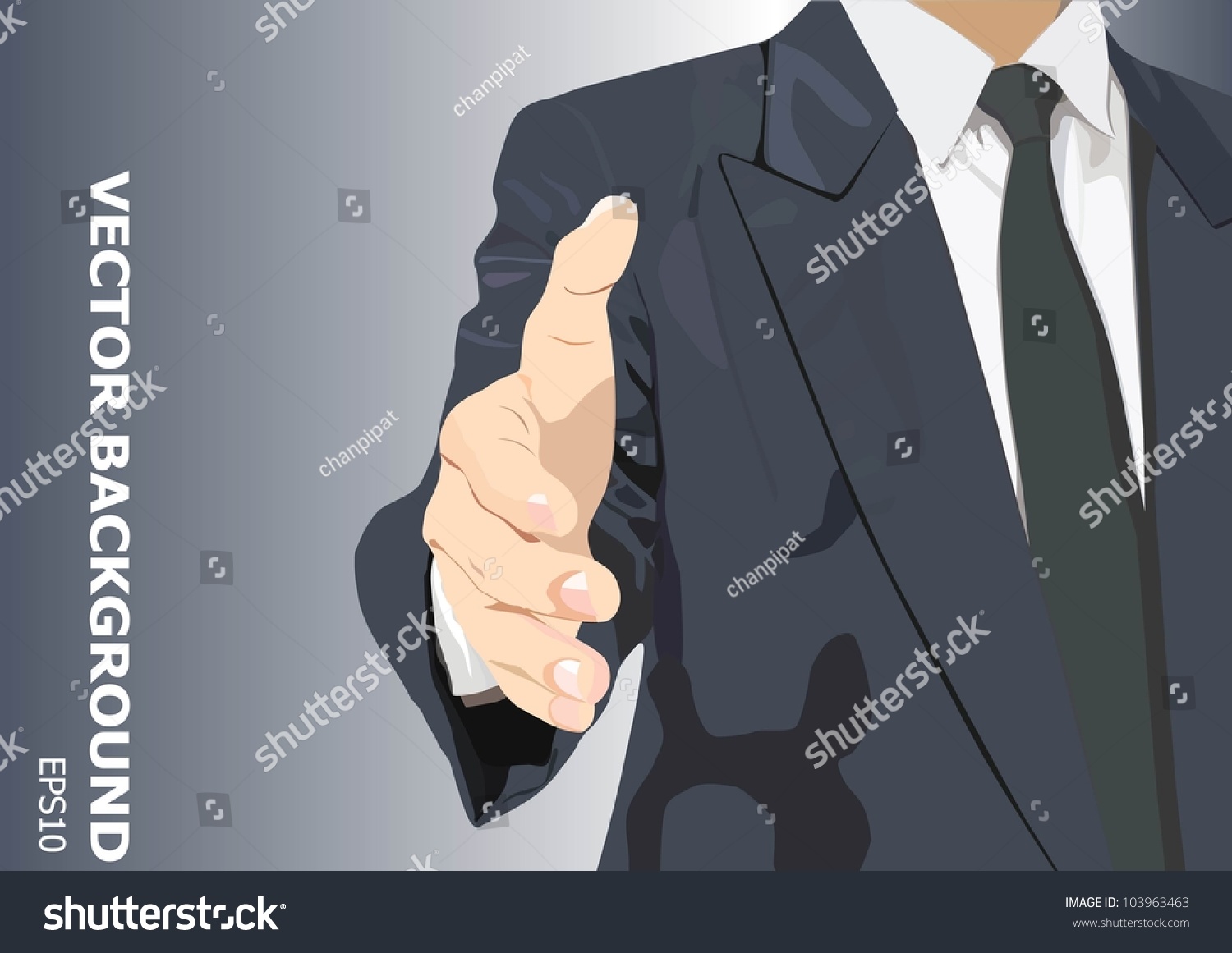 Hand Ready Shake Stock Vector (Royalty Free) 103963463