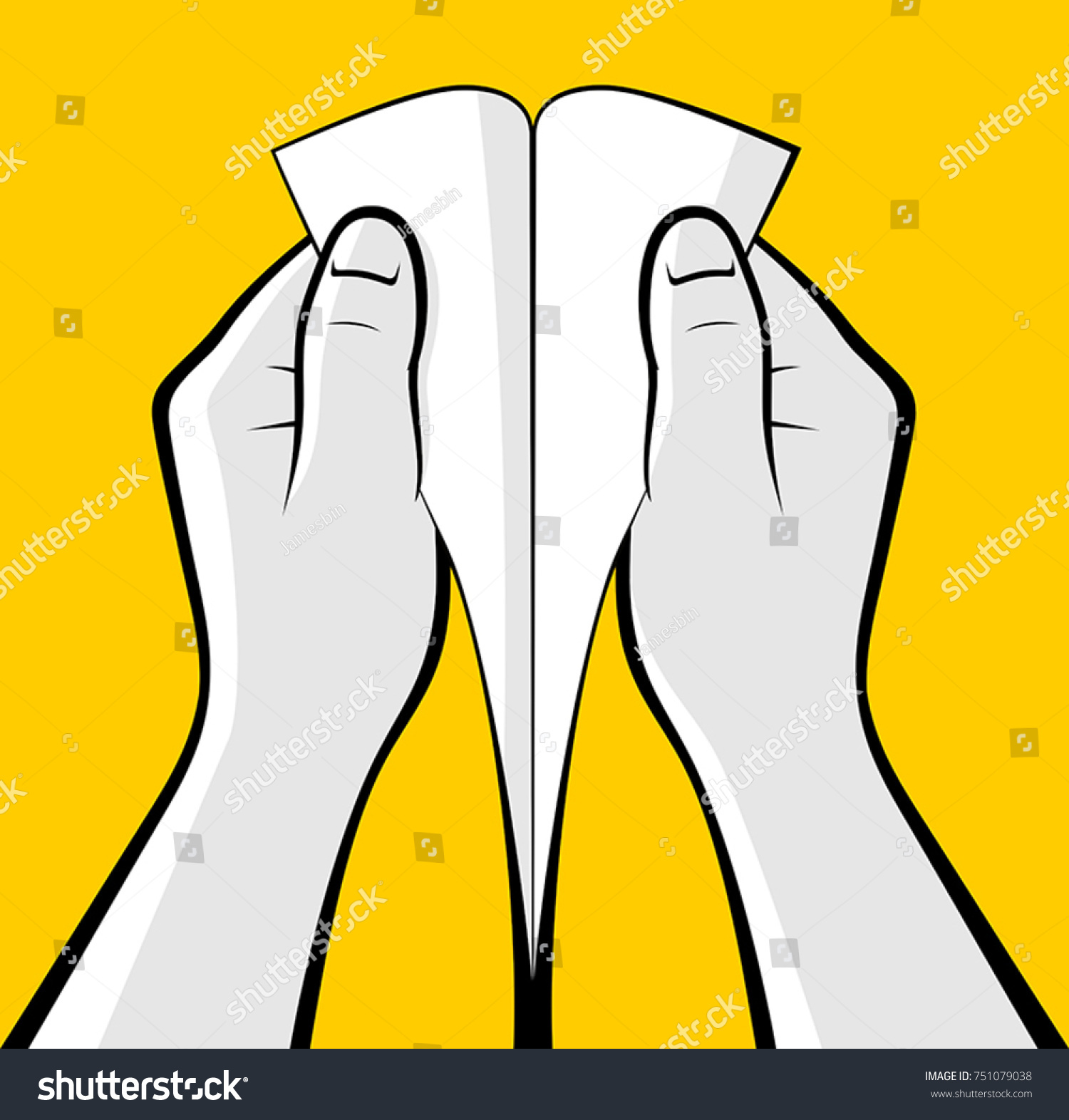 Hand Removing Decal Paper Stock Vector (Royalty Free) 751079038 ...