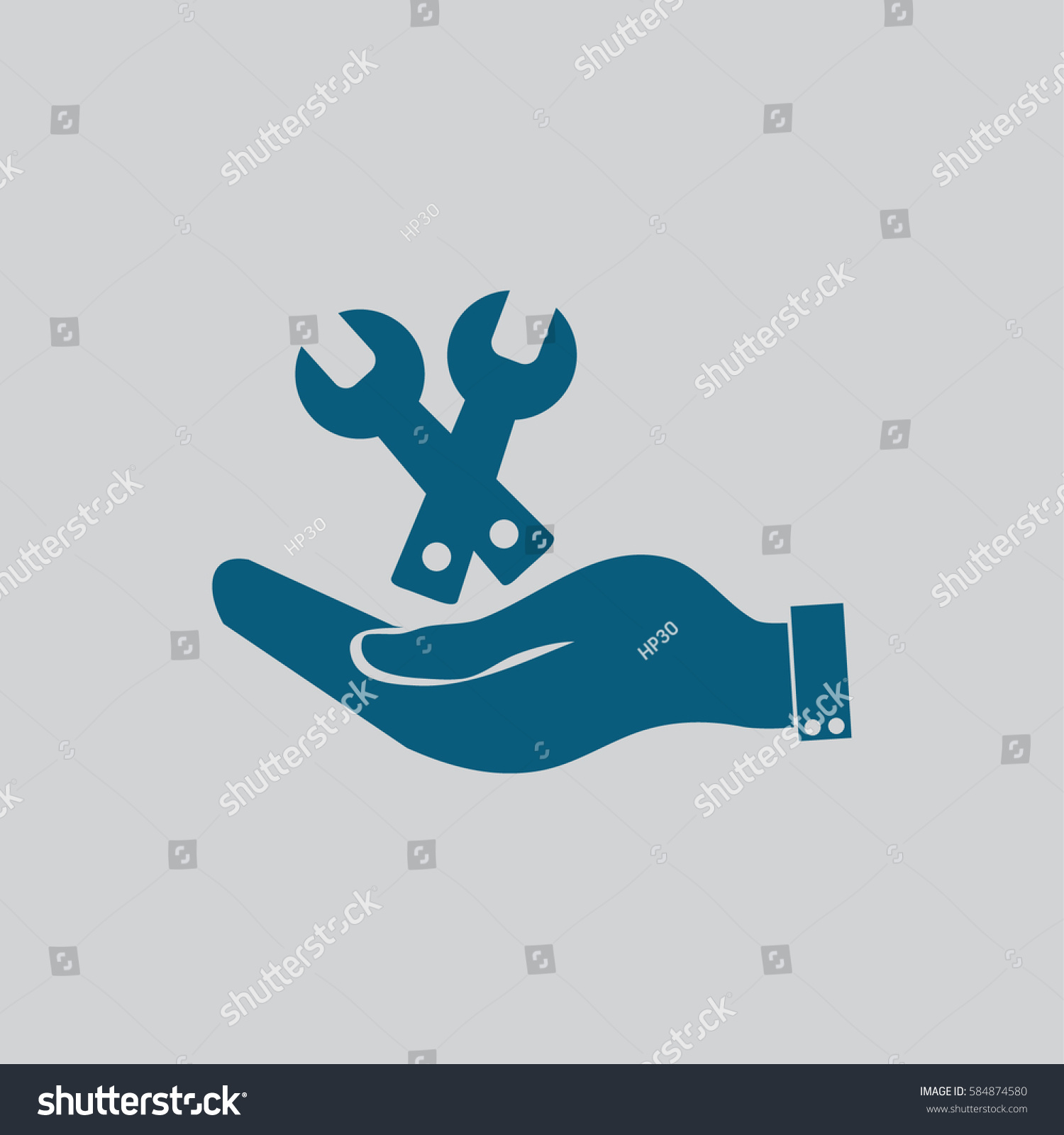 Hand Service Tool Stock Vector (Royalty Free) 584874580