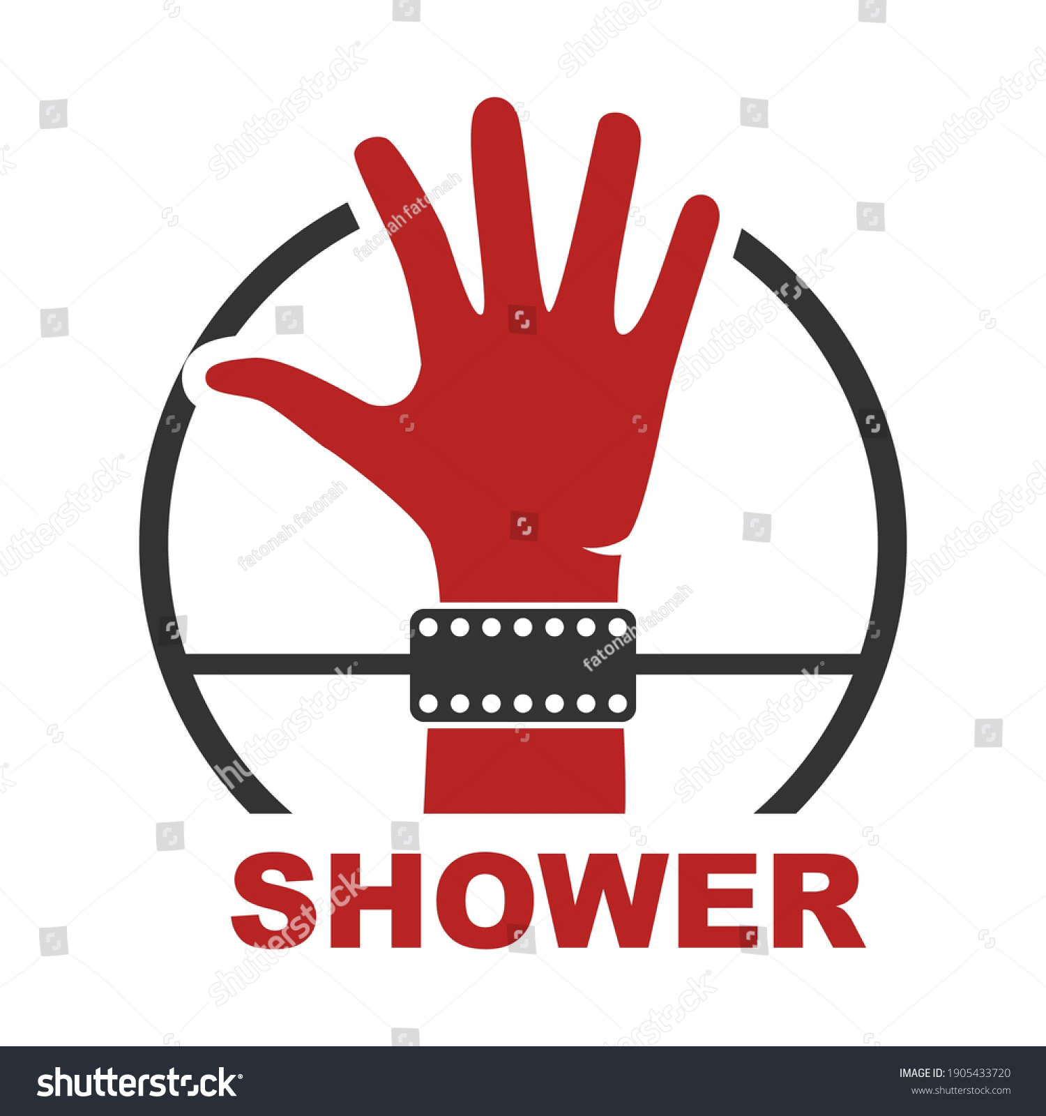 Hand Shackles Logo Design Vector Stock Vector (Royalty Free) 1905433720