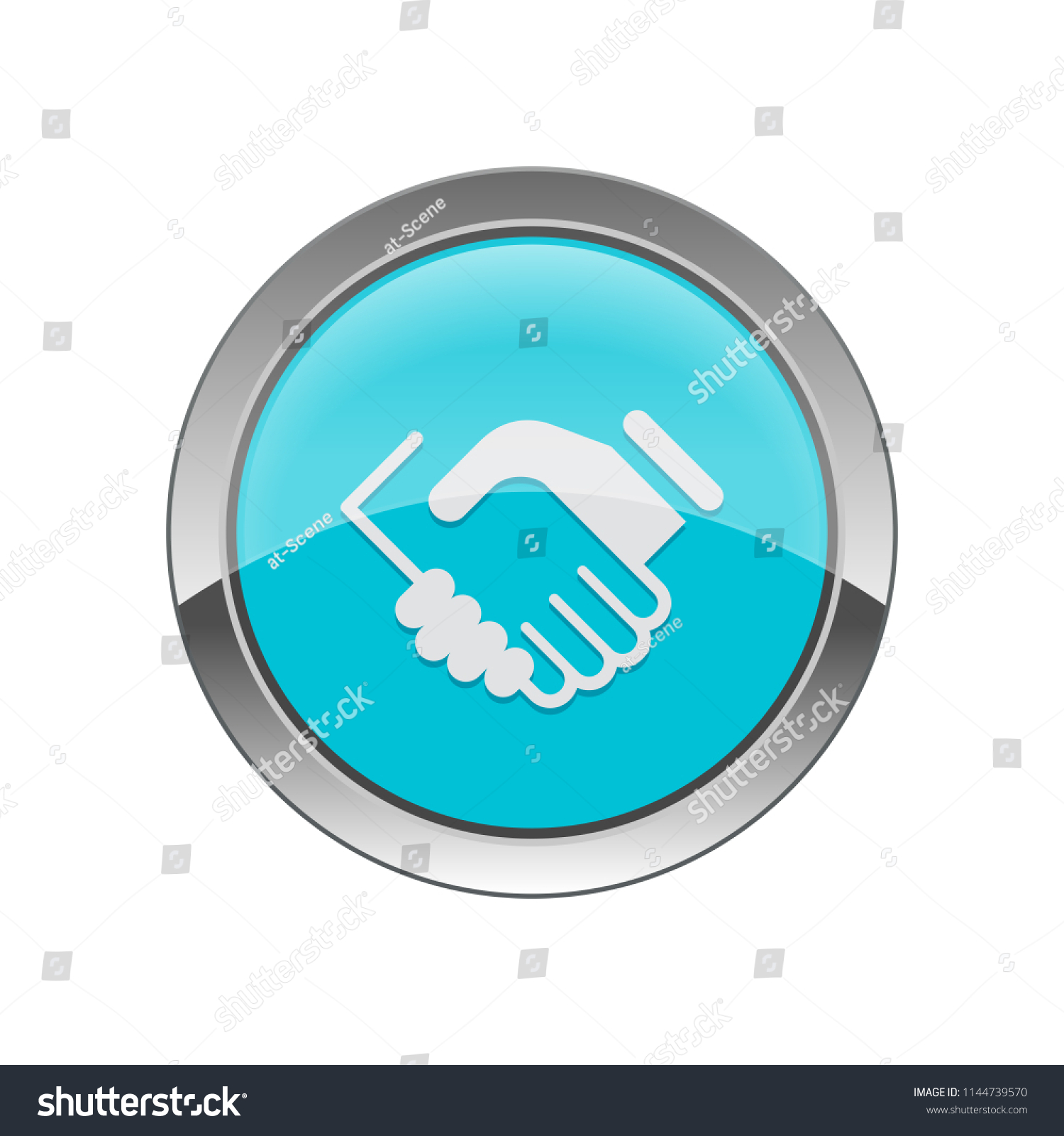 Hand Shake App Icon Stock Vector (Royalty Free) 1144739570