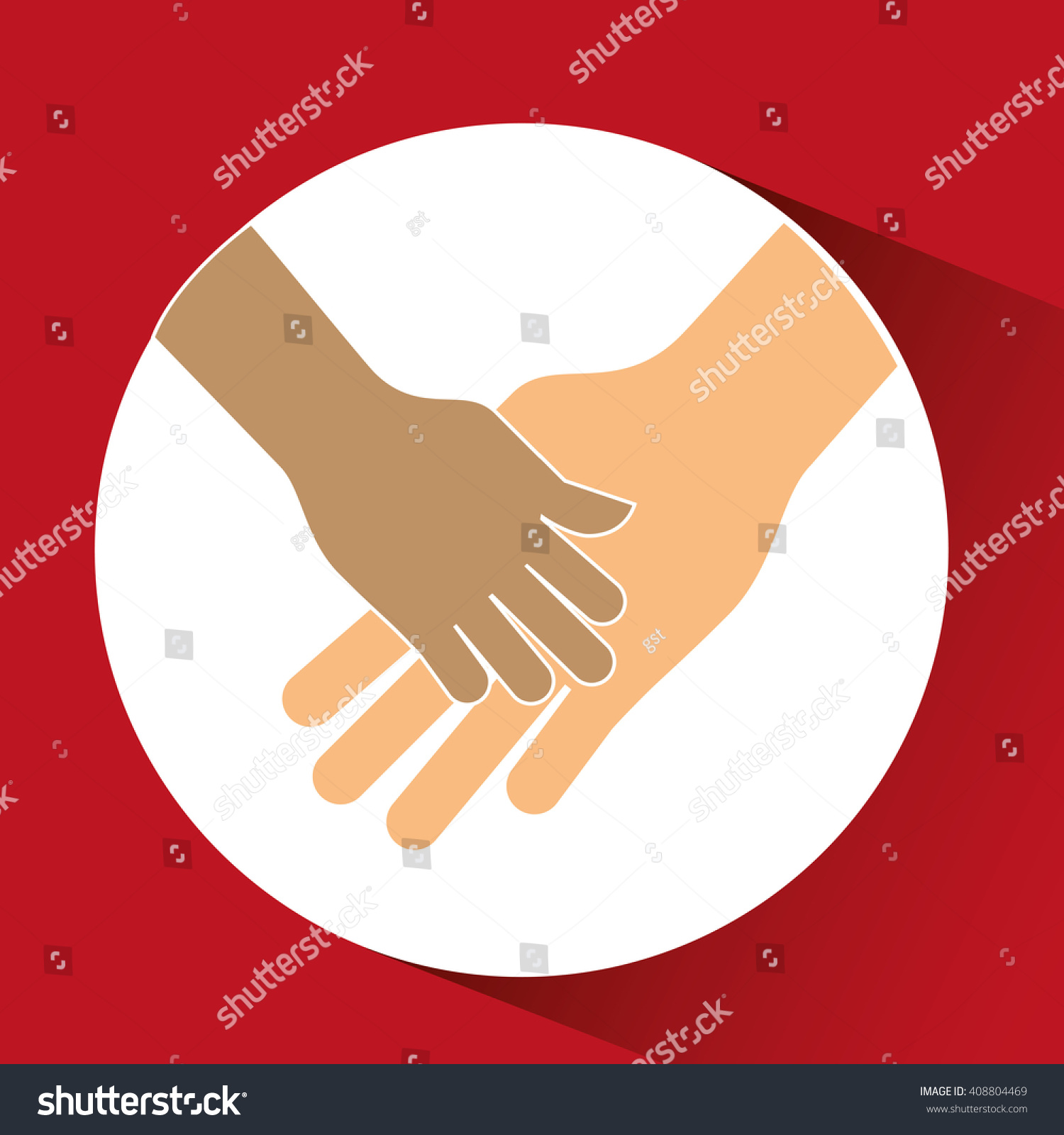 Hand Shake Design Stock Vector (Royalty Free) 408804469