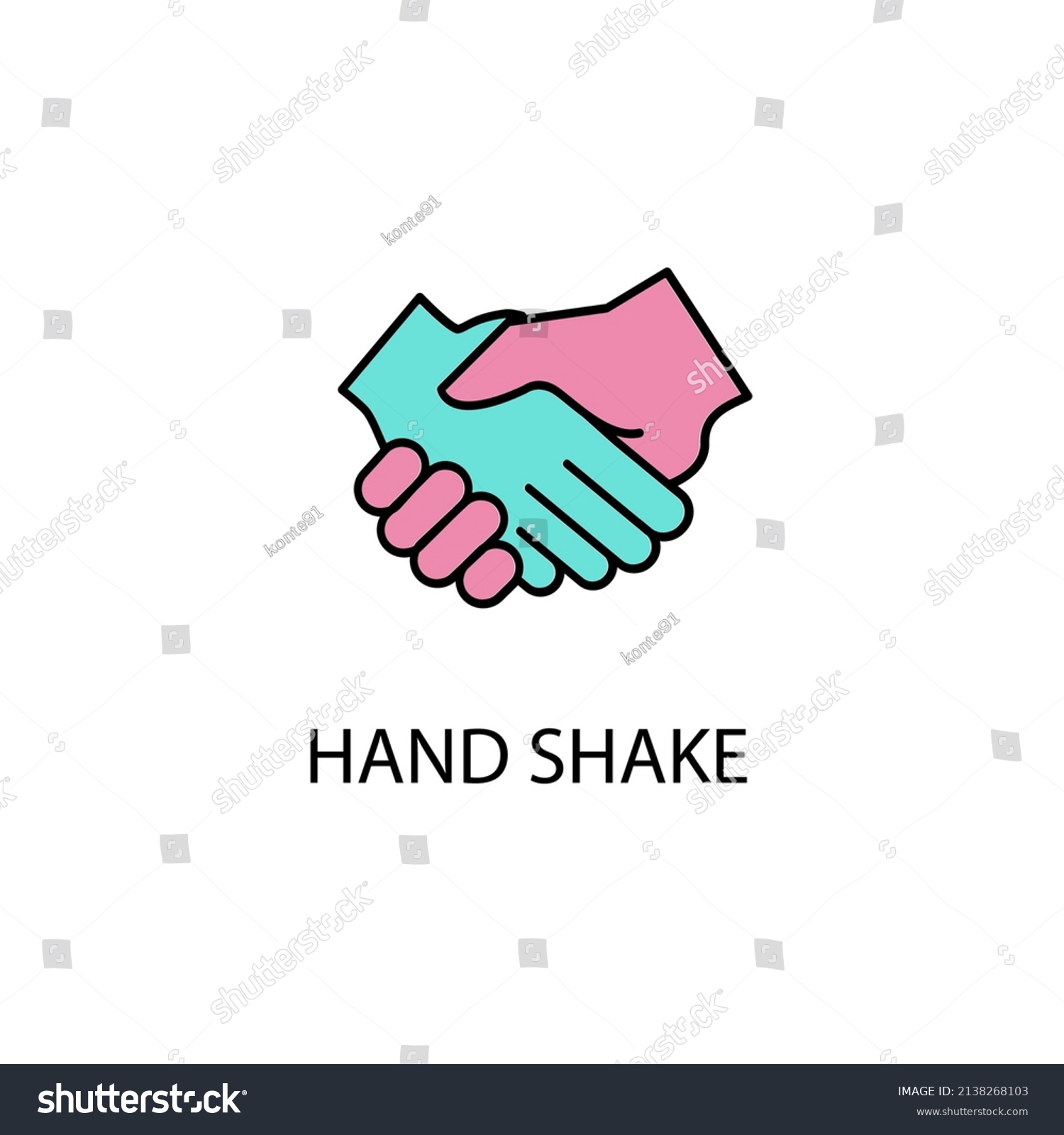 Hand Shake Icons Symbol Vector Elements Stock Vector (Royalty Free ...