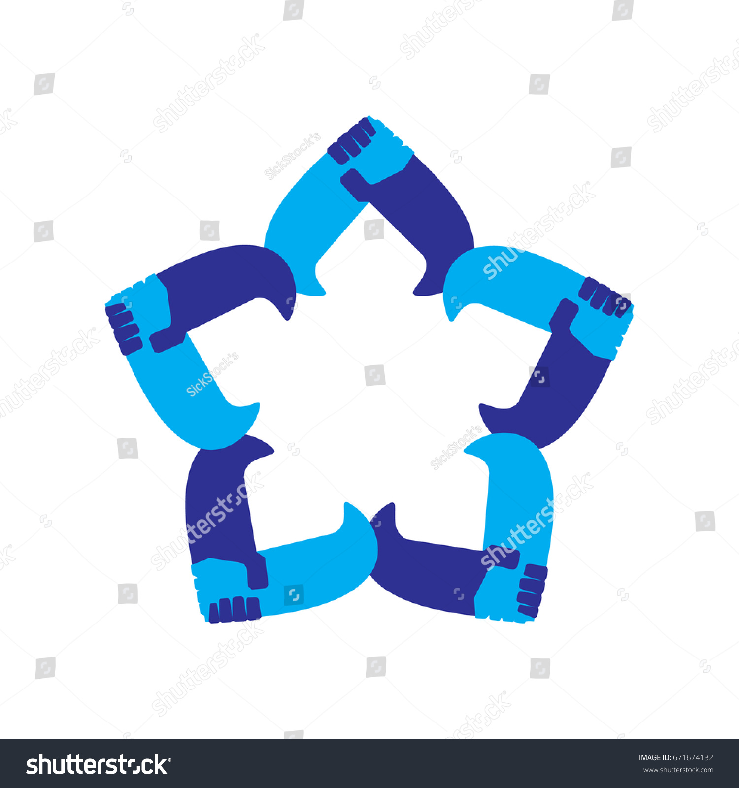 Hand Shake Circle Symbol Logo Vector Stock Vector (Royalty Free ...
