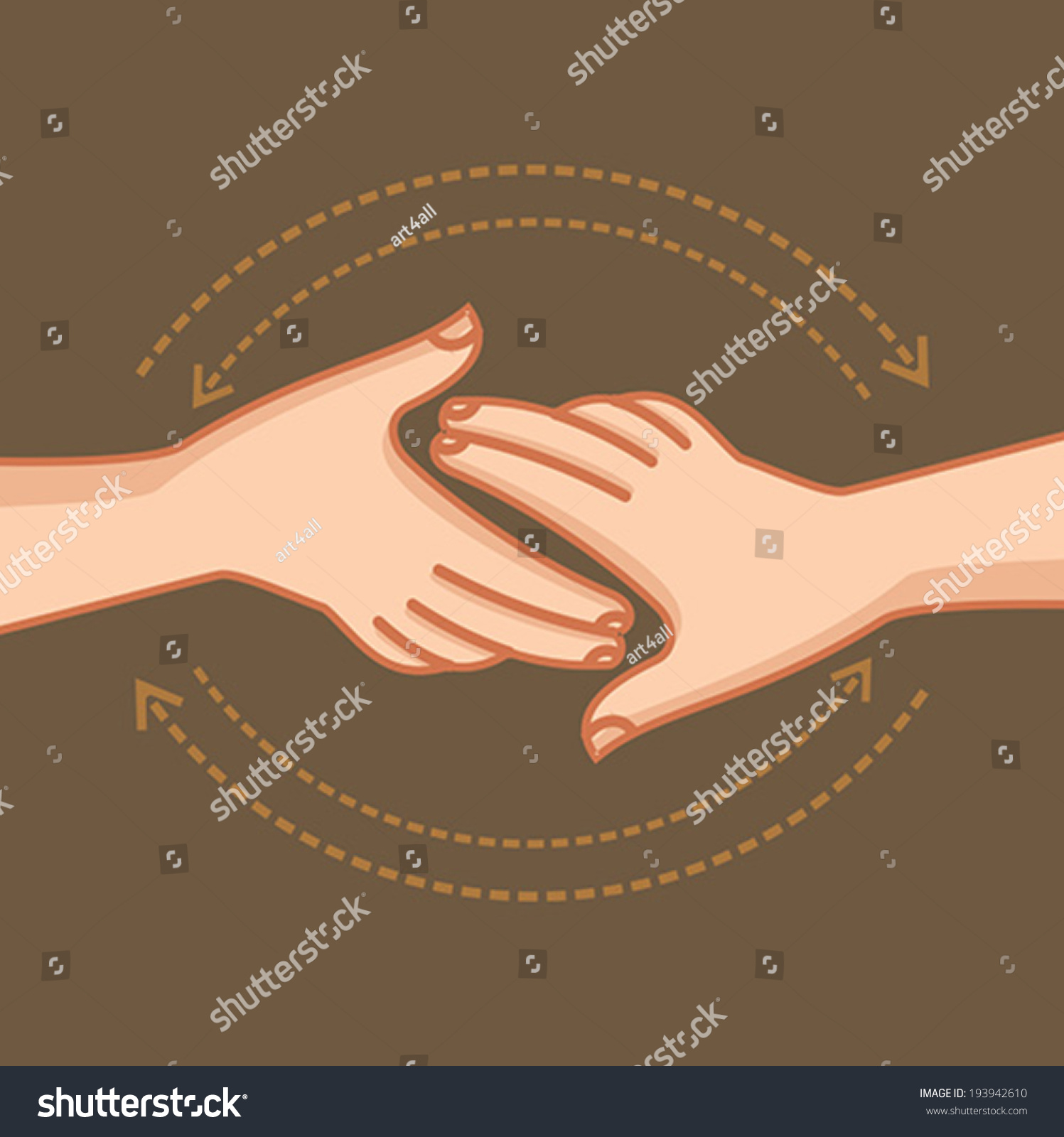 Hand Shake Vector Illustration Stock Vector (Royalty Free) 193942610 ...