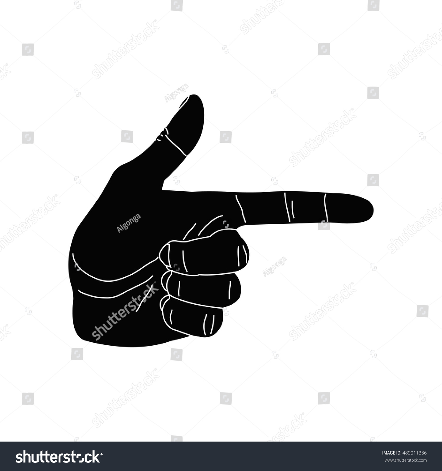 Hand Shooting Gesture Stock Vector (Royalty Free) 489011386