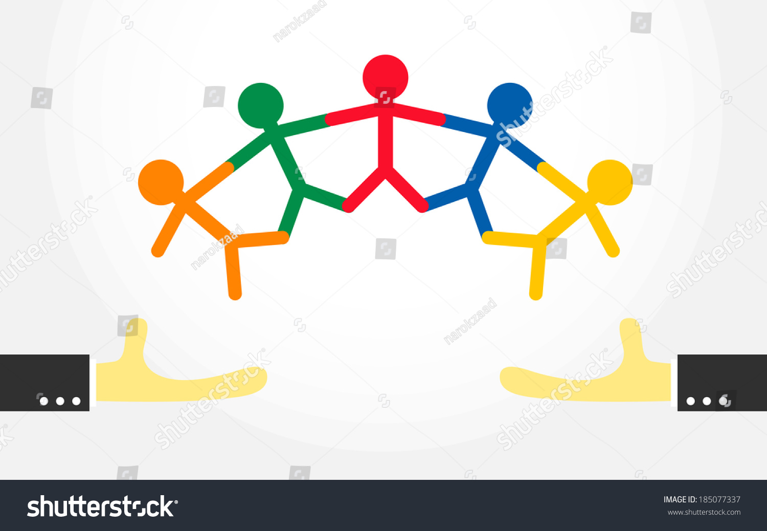 Hand Show Sharing Human Symbol 库存矢量图（免版税）185077337 | Shutterstock