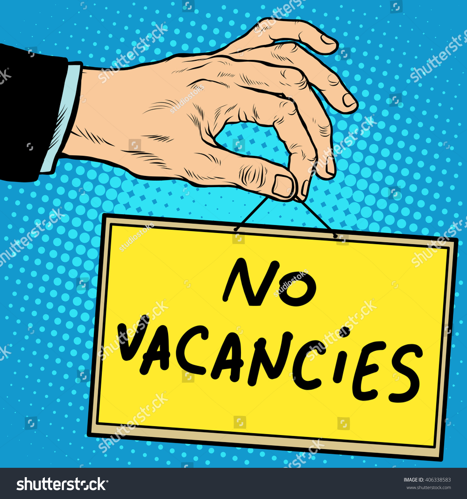 Hand Sign No Vacancies Stock Vector (Royalty Free) 406338583 | Shutterstock