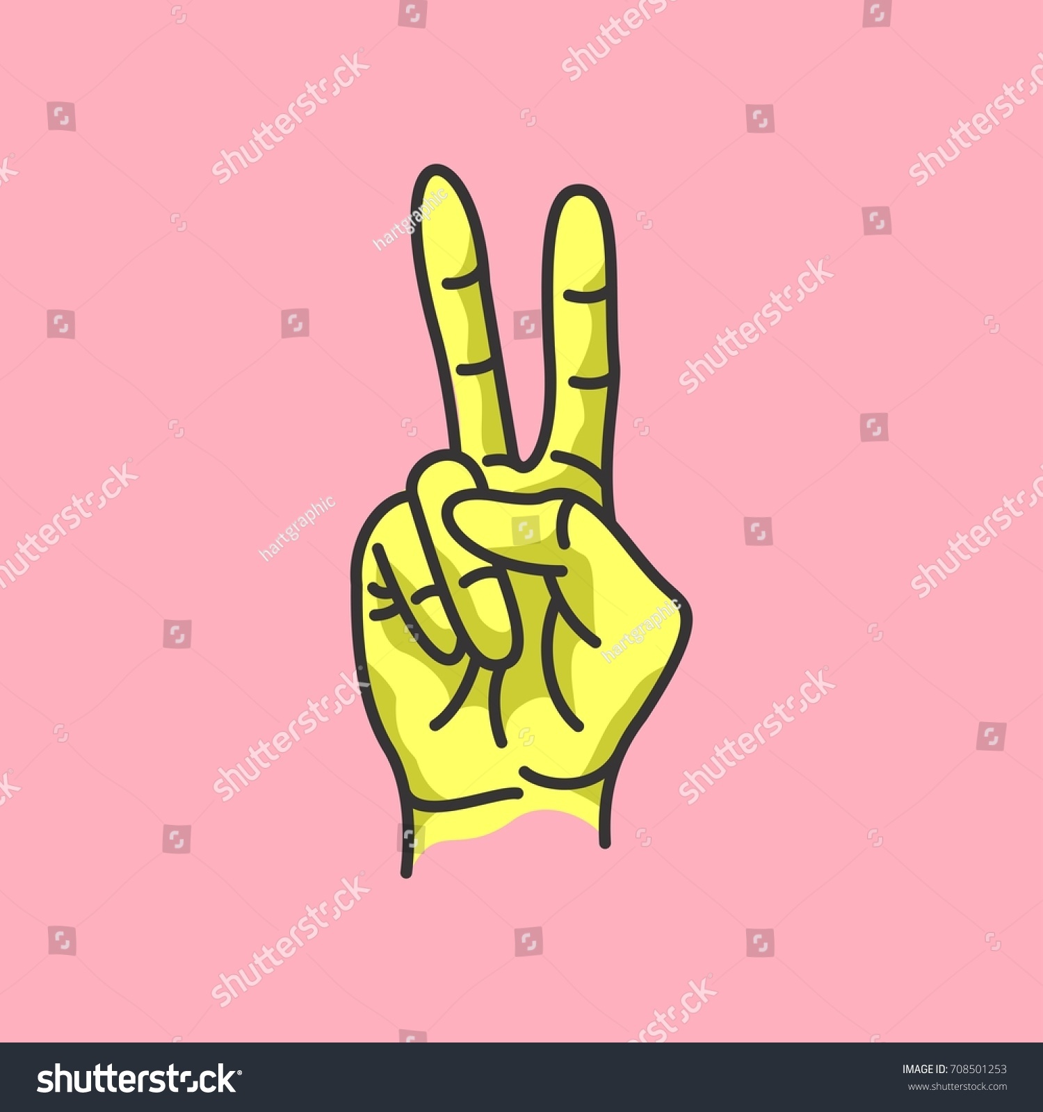 Hand Sign Vector Illustration Stock Vector (Royalty Free) 708501253