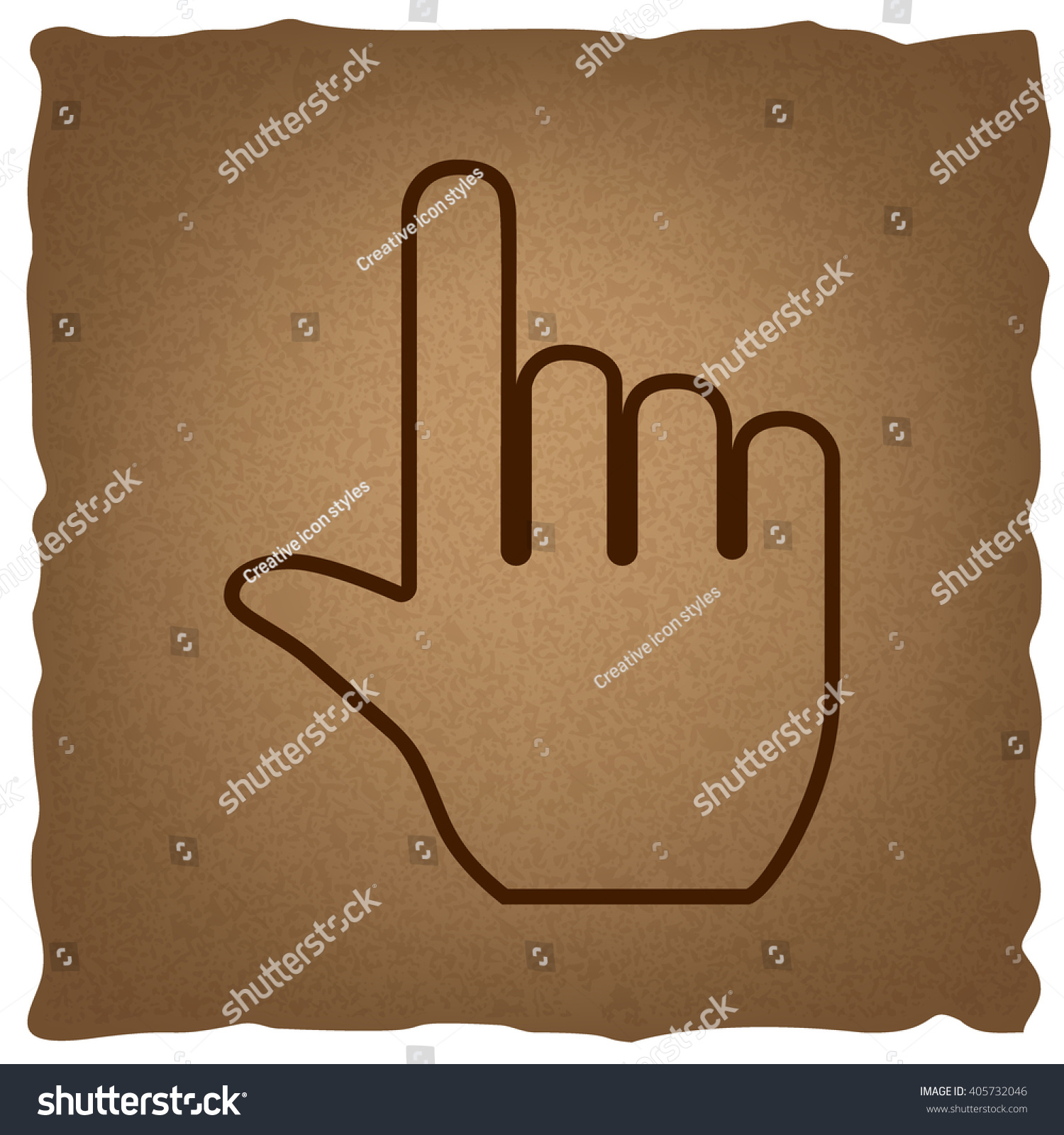 Hand Sign Vintage Effect Stock Vector (Royalty Free) 405732046 ...