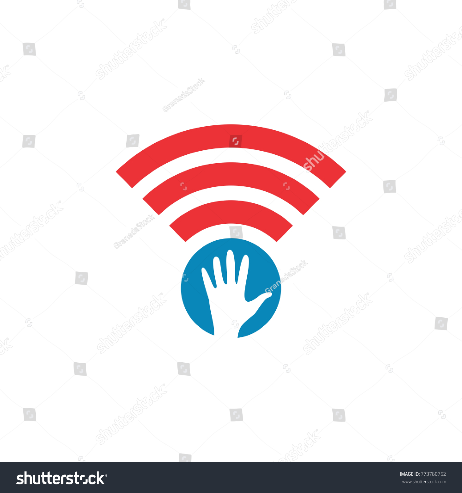 Hand Signal Logo Design Stock Vector (Royalty Free) 773780752 ...