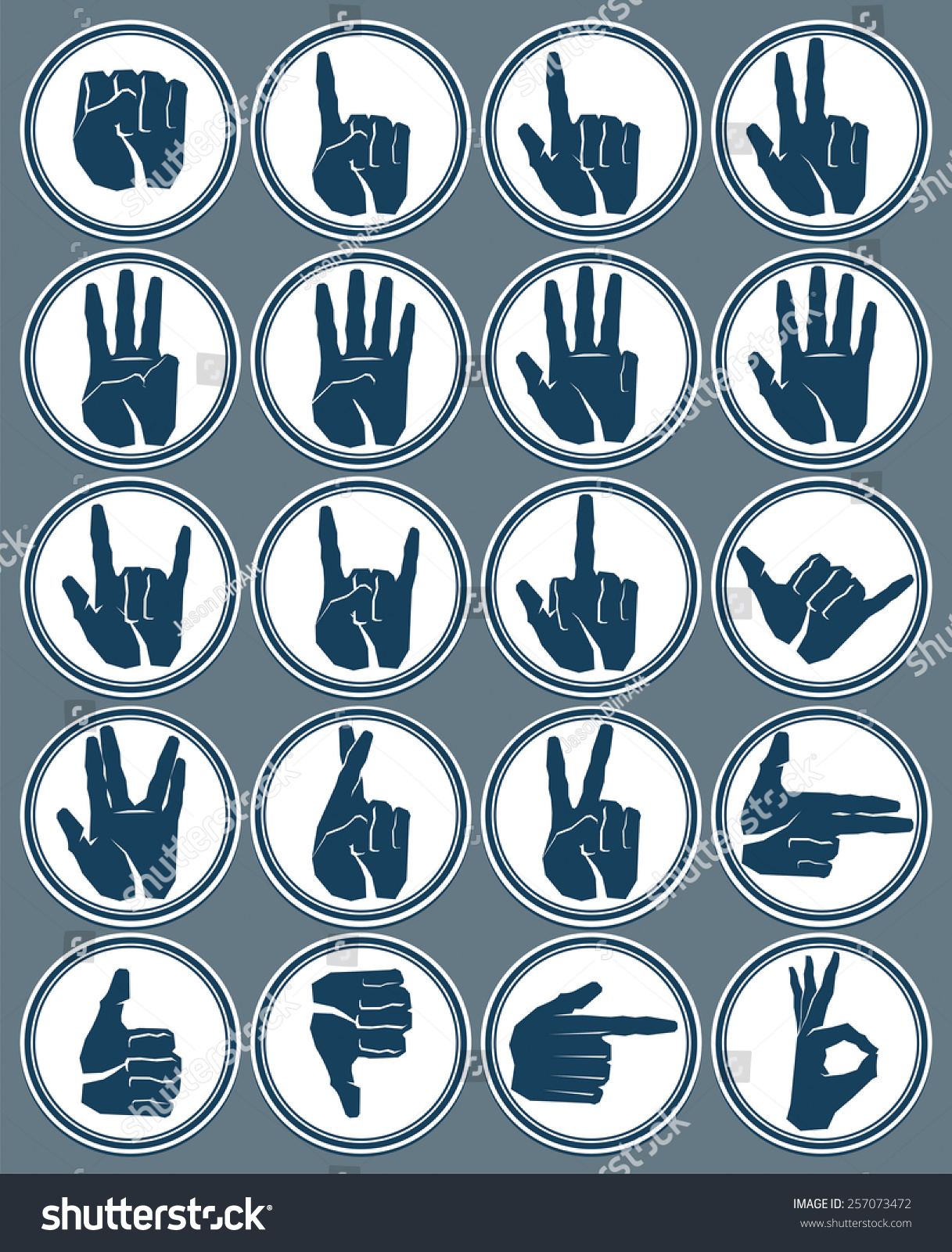 Hand Signs Stock Vector (Royalty Free) 257073472