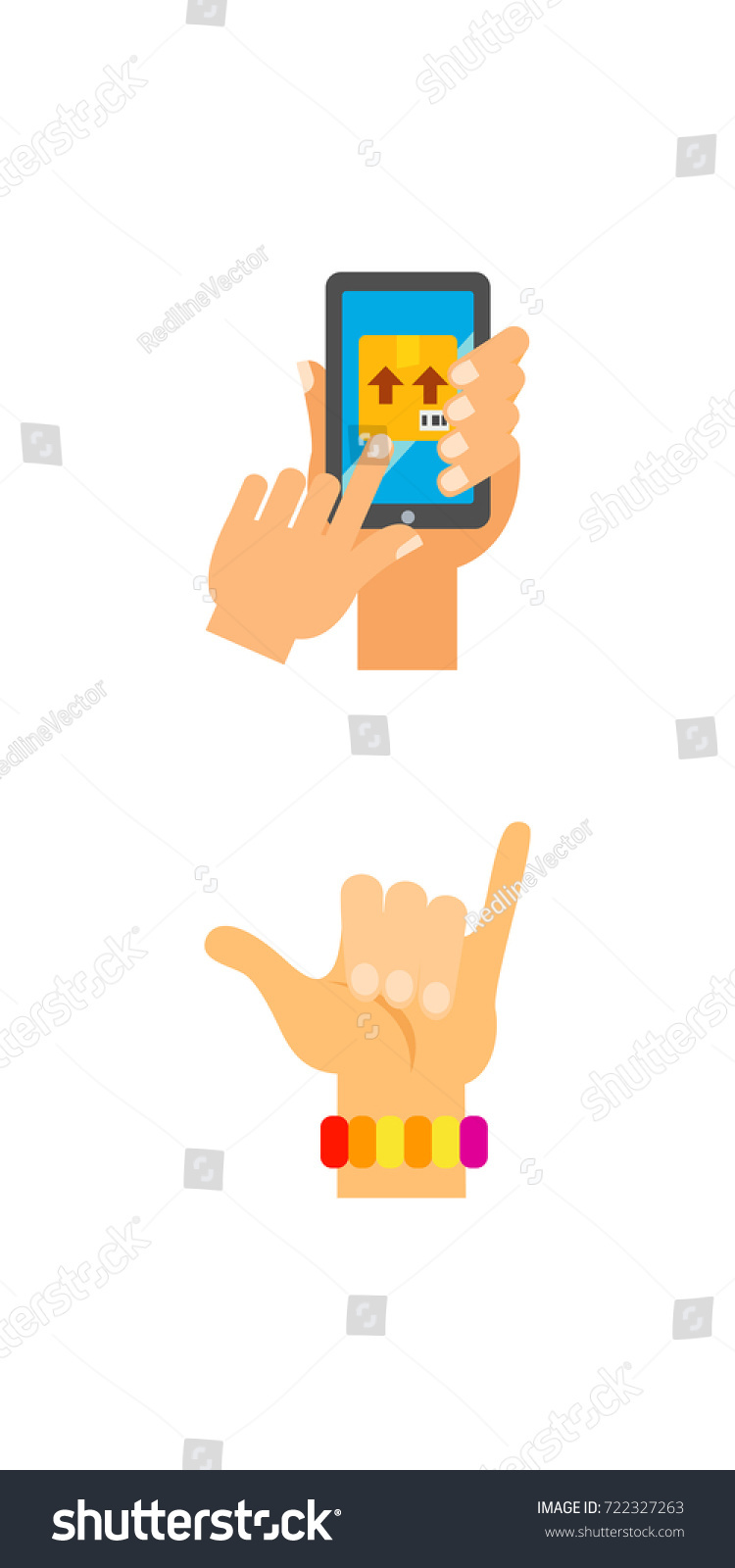 Hand Signs Icon Set Stock Vector (Royalty Free) 722327263 | Shutterstock
