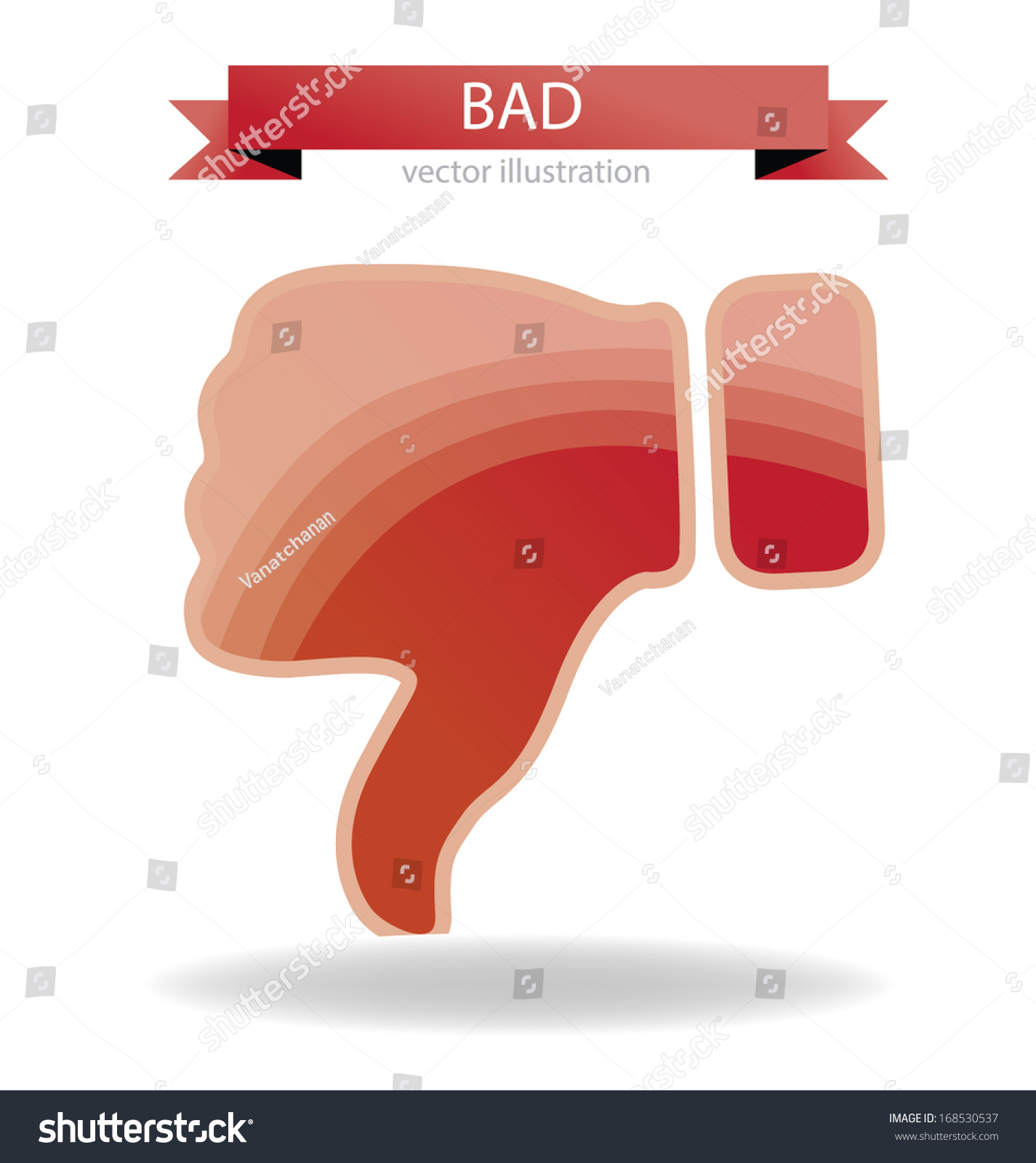 Hand Signs Vector Bad Concept Stock Vector (Royalty Free) 168530537 ...