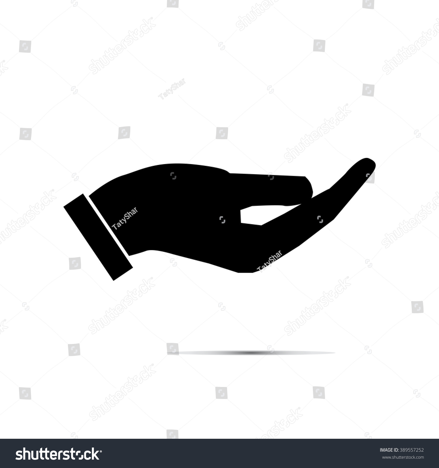 Hand Silhouette Shadow Stock Vector (Royalty Free) 389557252 | Shutterstock