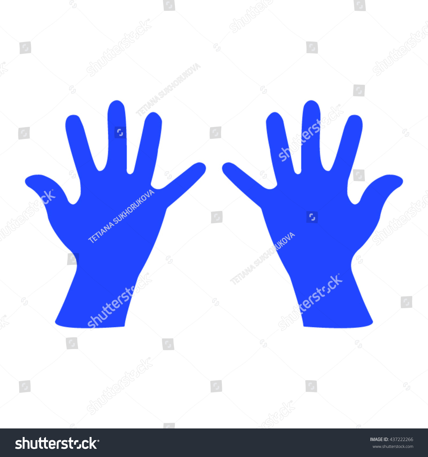 Hand Silhouette Vector Illustration Stock Vector (Royalty Free) 437222266