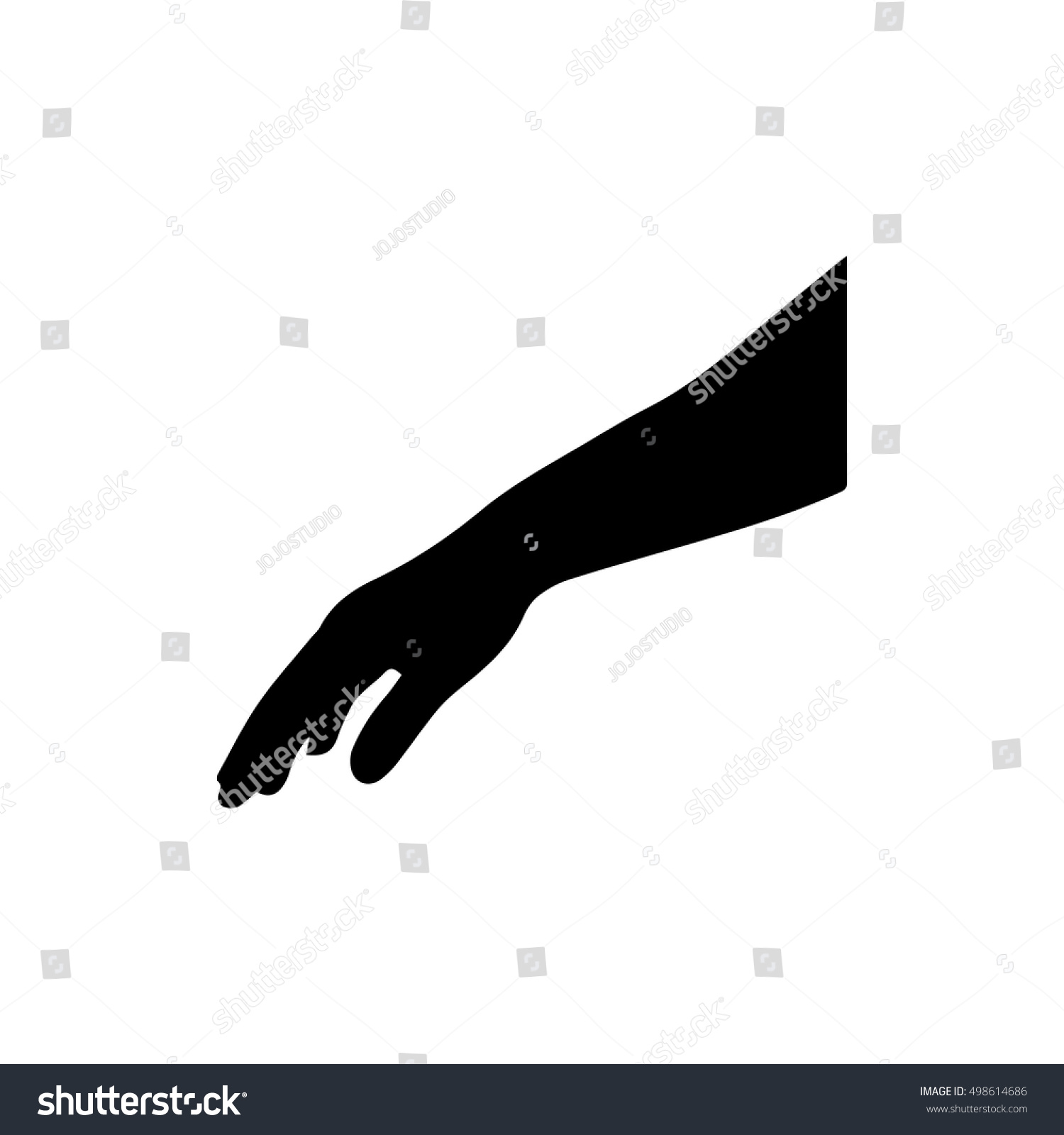 Hand Silhouette Vector Illustration Stock Vector (Royalty Free) 498614686