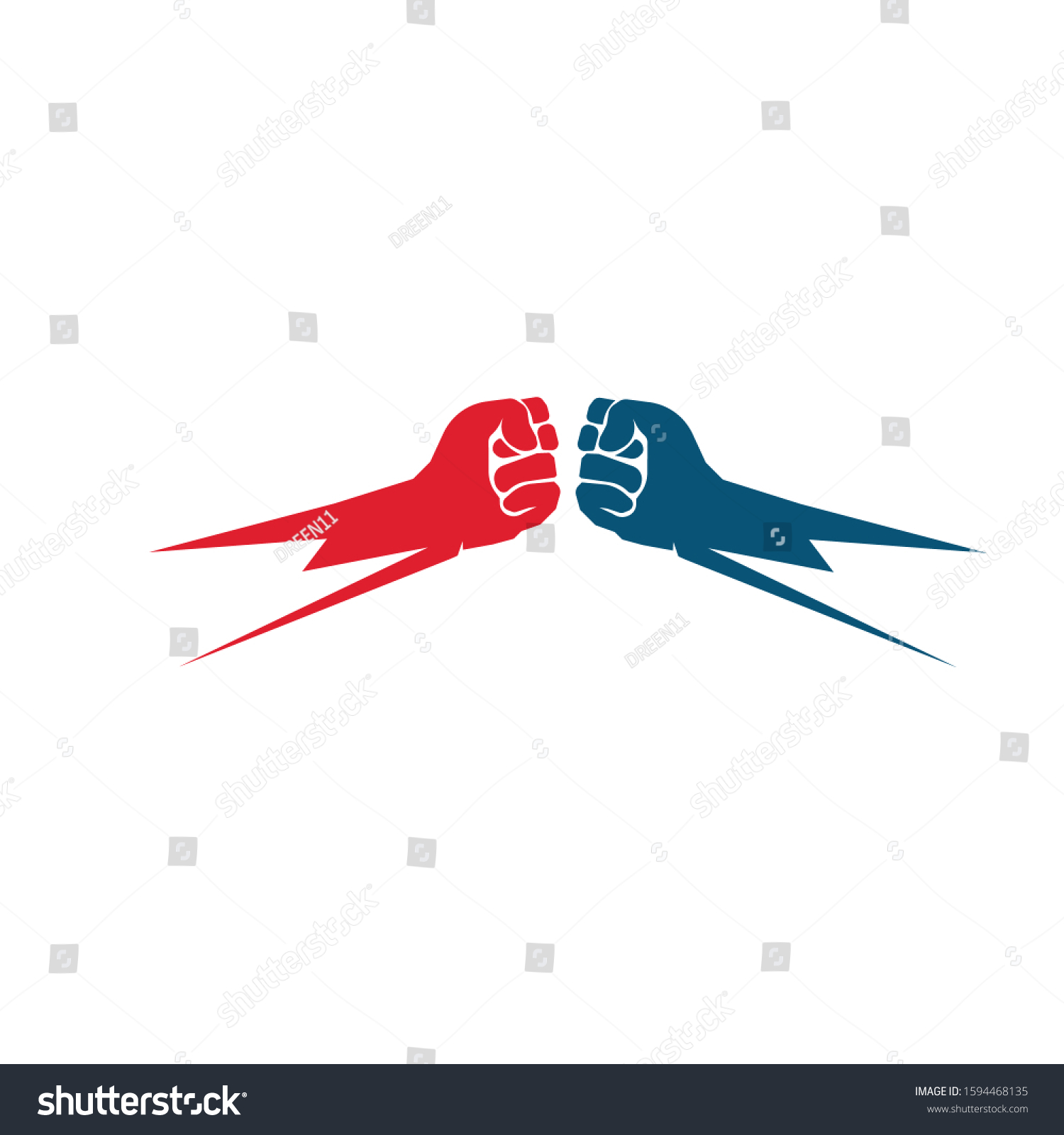 Hand Strong Vector Logo Symbol Stock Vector (Royalty Free) 1594468135 ...
