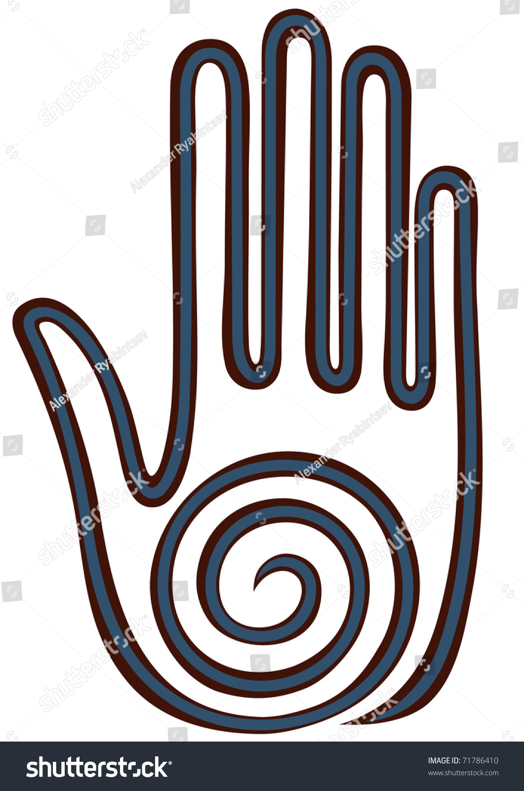 Hand Symbol Stock Vector Illustration 71786410 : Shutterstock