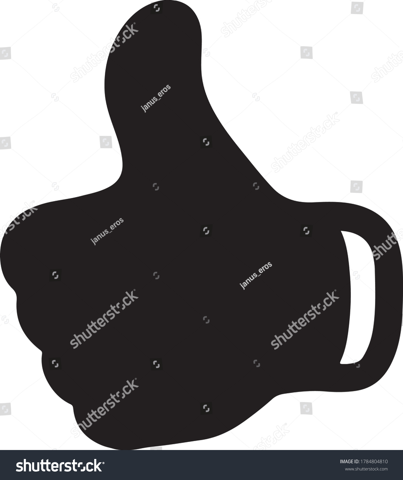 Hand Thumb Vector Icon Isolated Stock Vector (Royalty Free) 1784804810