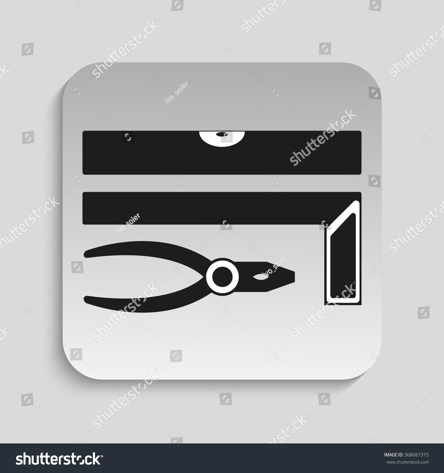 Hand Tool Level Square Pliers Vector Stock Vector (Royalty Free ...