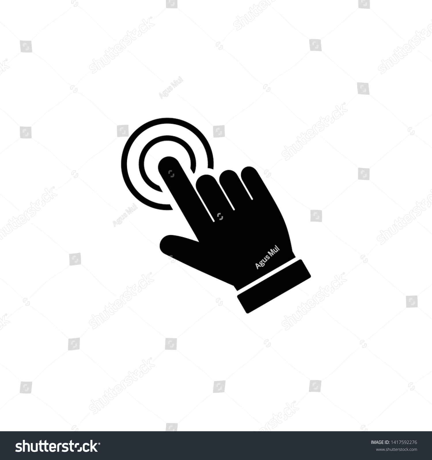 Hand Touch Icon Hand Touch Symbol Stock Vector (Royalty Free ...