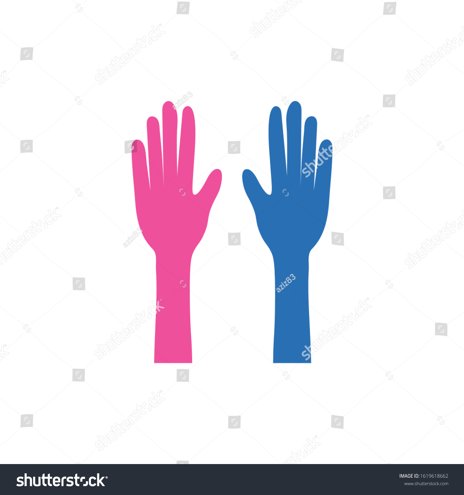 Hand Icon Logo Vector Stock Vector (Royalty Free) 1619618662