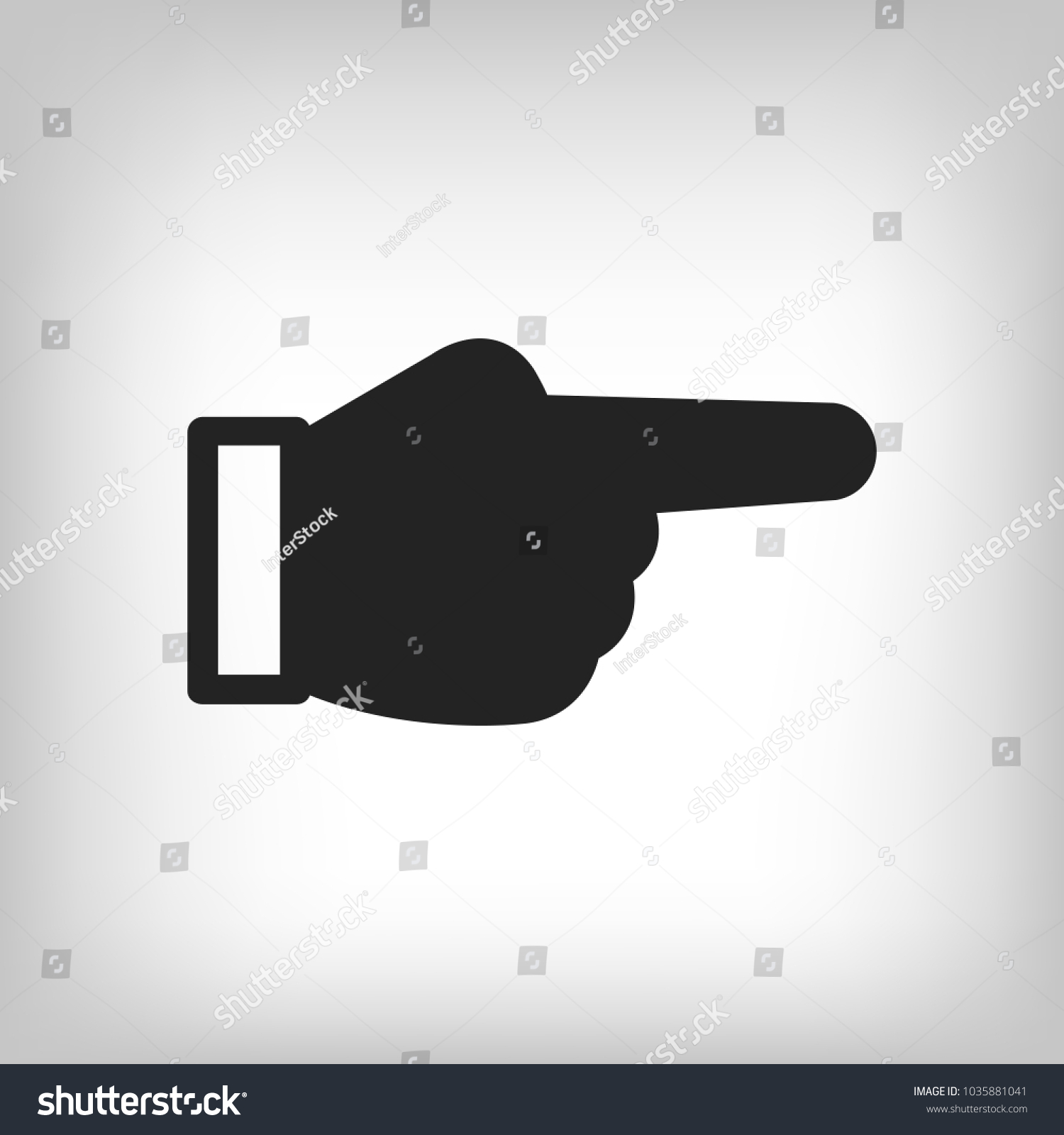 Hand Vector Icon Forefinger Icon Stock Vector (Royalty Free) 1035881041 ...