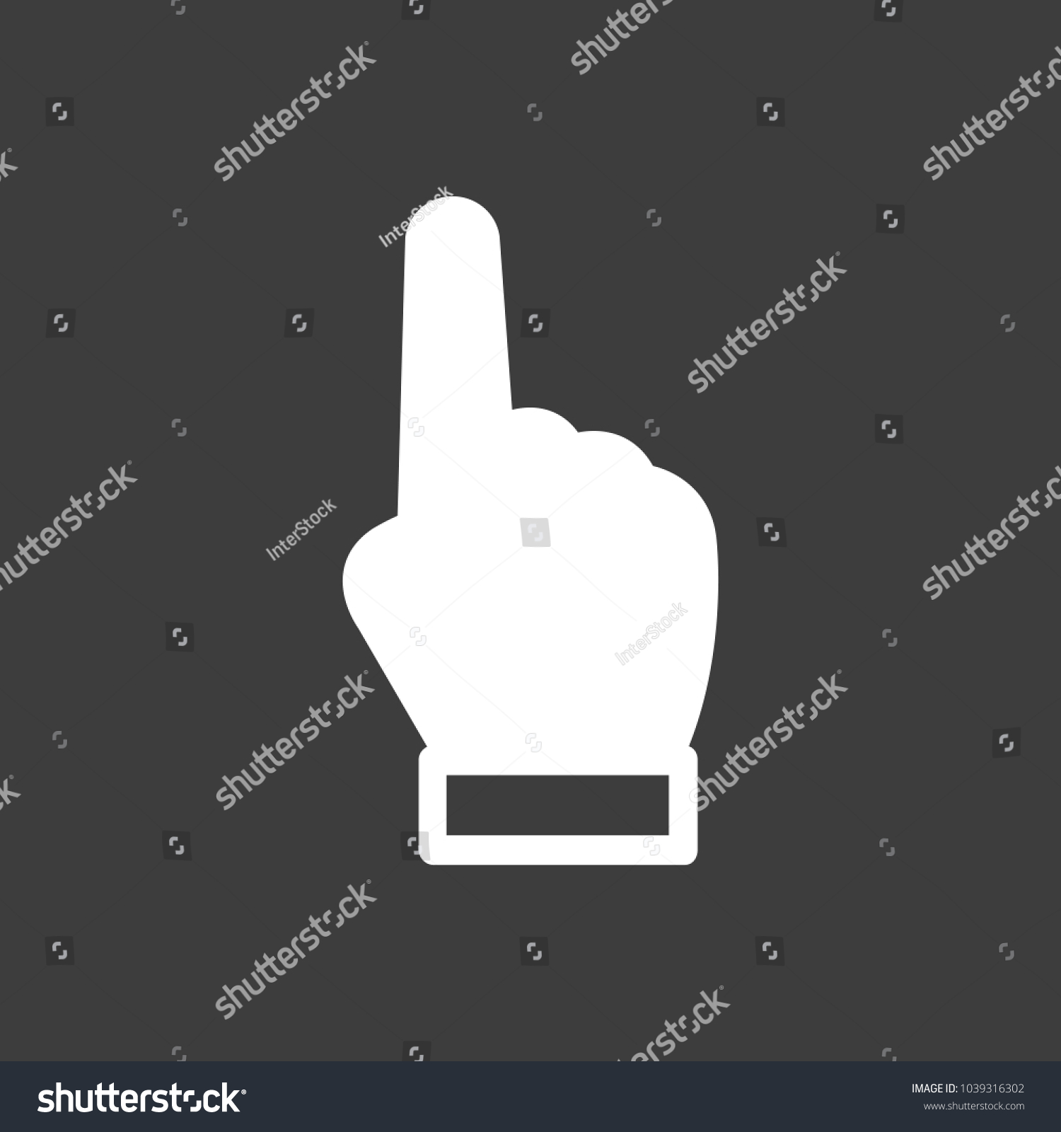 Hand Vector Icon Forefinger Icon Stock Vector (Royalty Free) 1039316302 ...